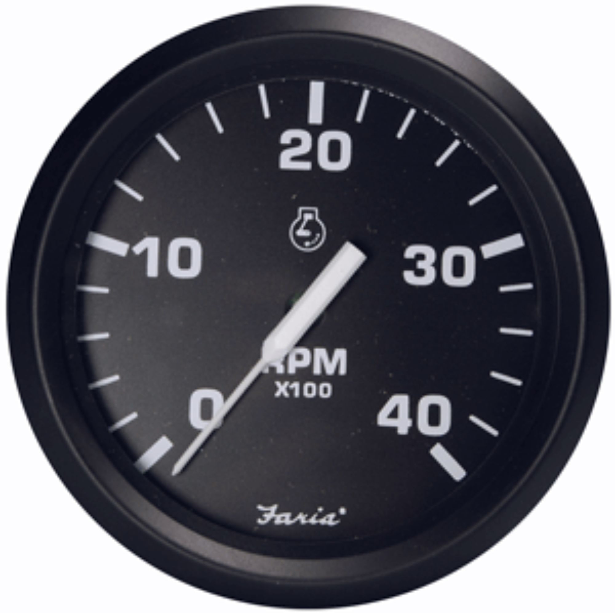 5" Black & White 4in Tachometer - 4,000 RPM Diesel - Magnetic Pick-Up ...