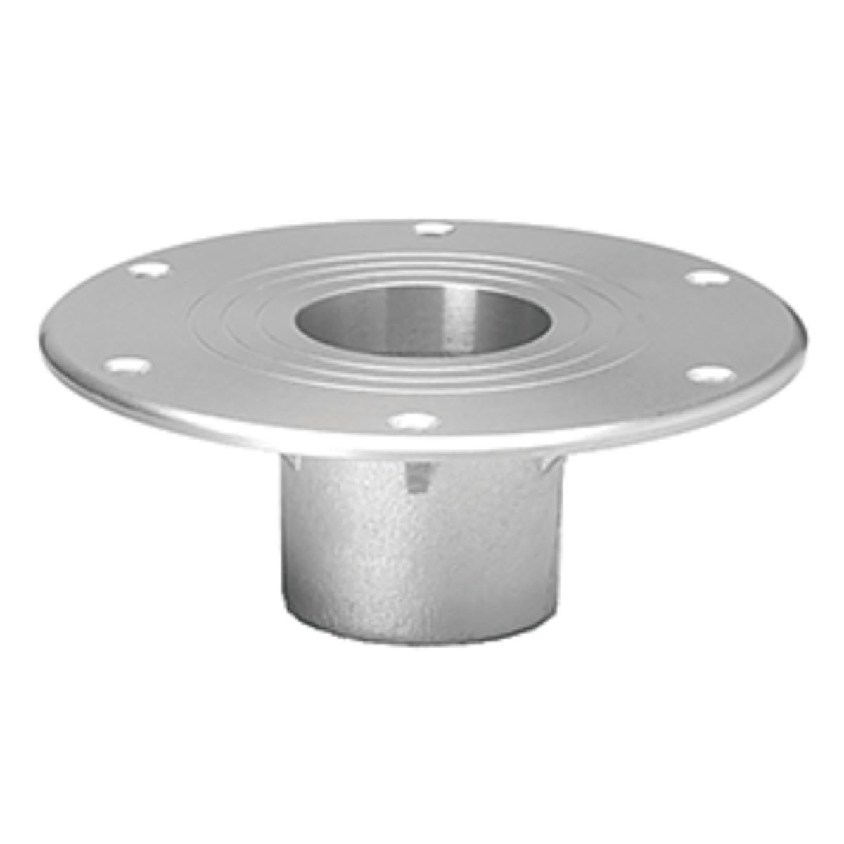 6" Silver Flush Mount Table Base Fits 2 3/8 Pedestals | Christmas Central