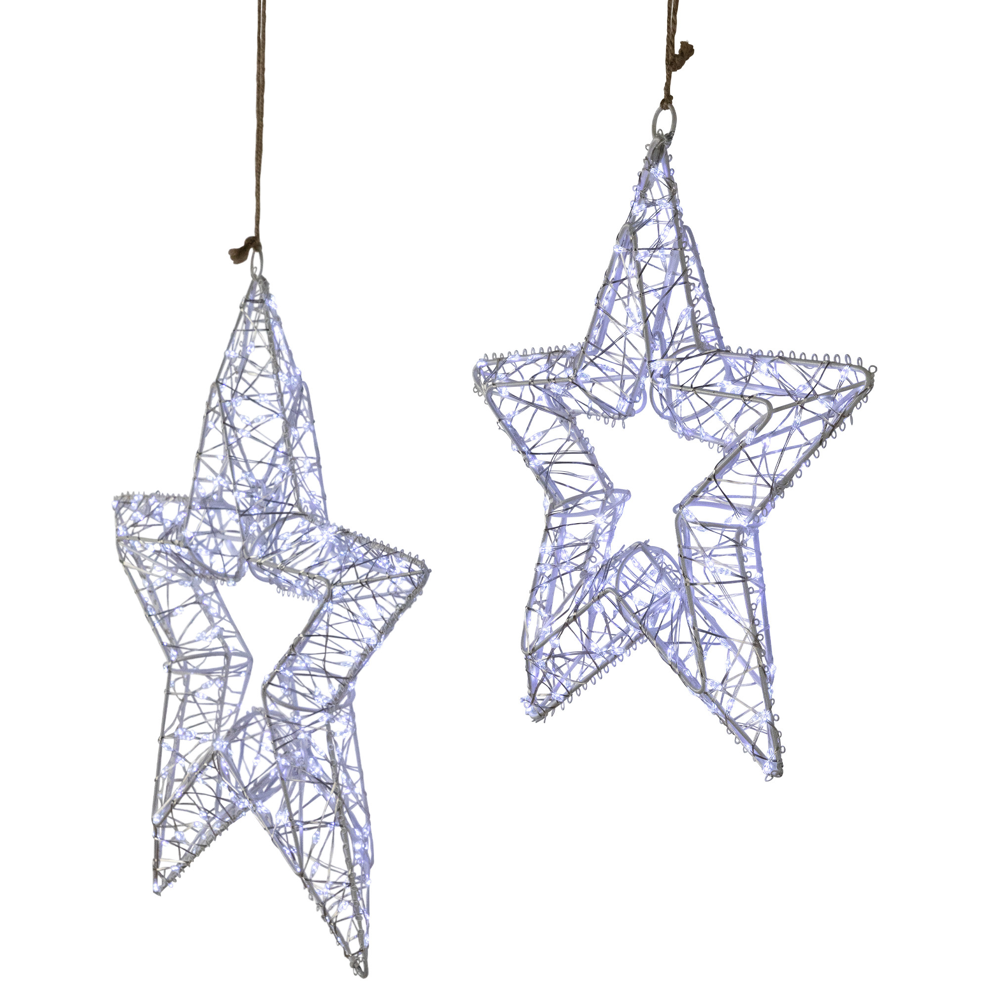 LED Lighted Stars Outdoor Christmas Decorations - 18" - Set of 2 - Cool ...