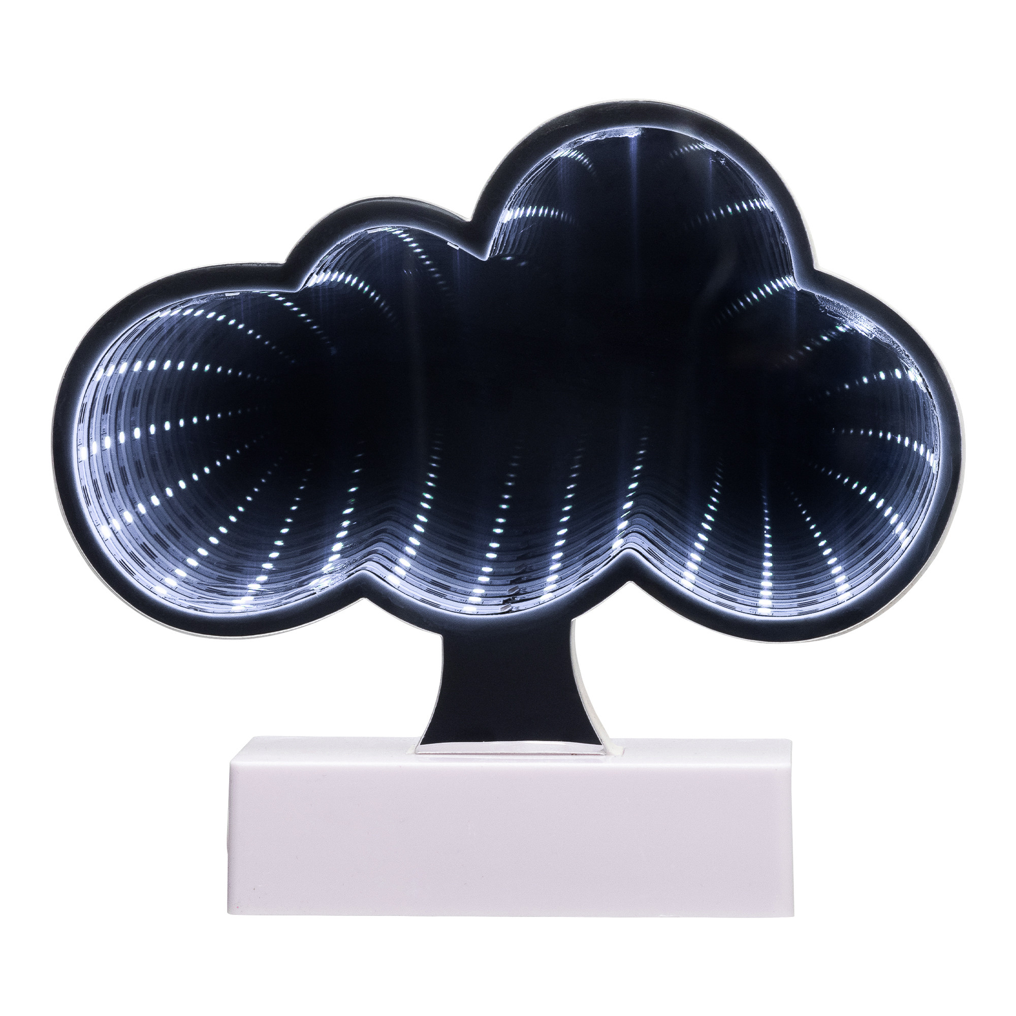 LED Lighted 3D Cloud Infinity Mirror - 7.25" | Christmas Central