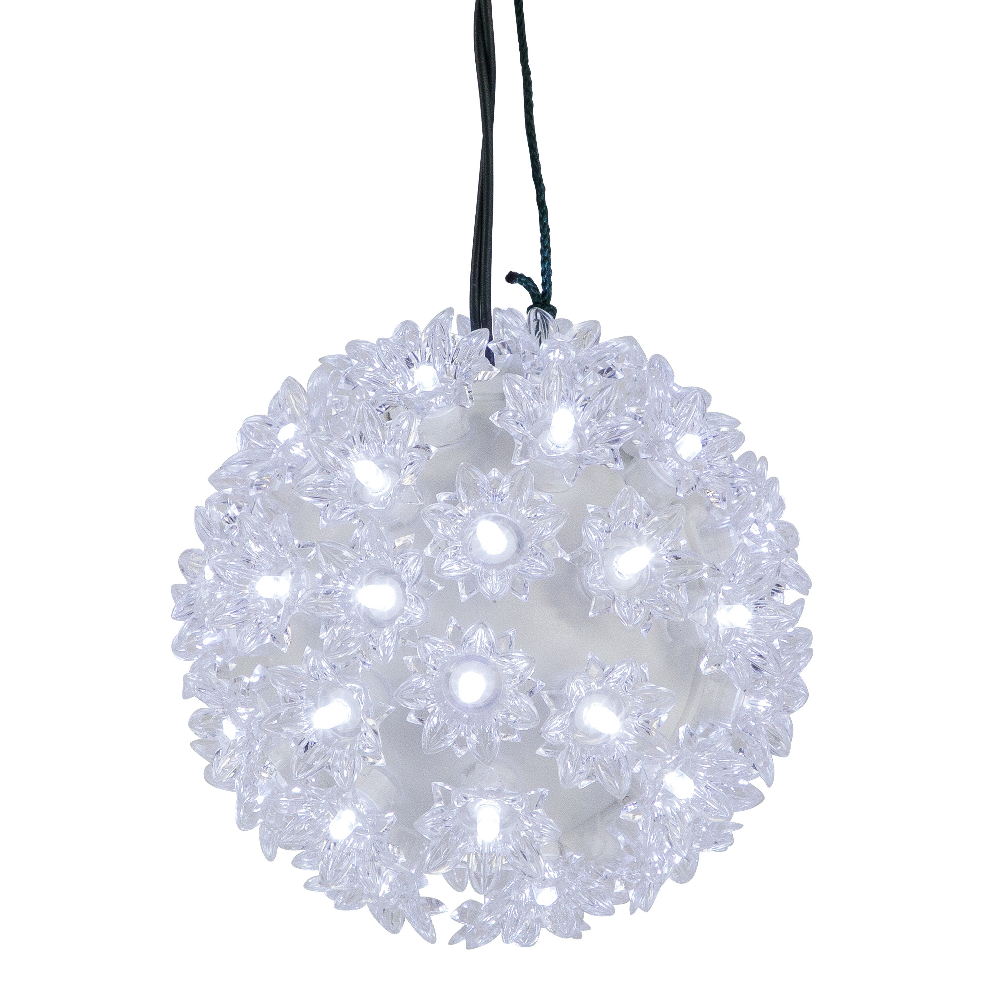 LED Lighted Starlight Sphere Hanging Outdoor Christmas Decoration- 6 ...