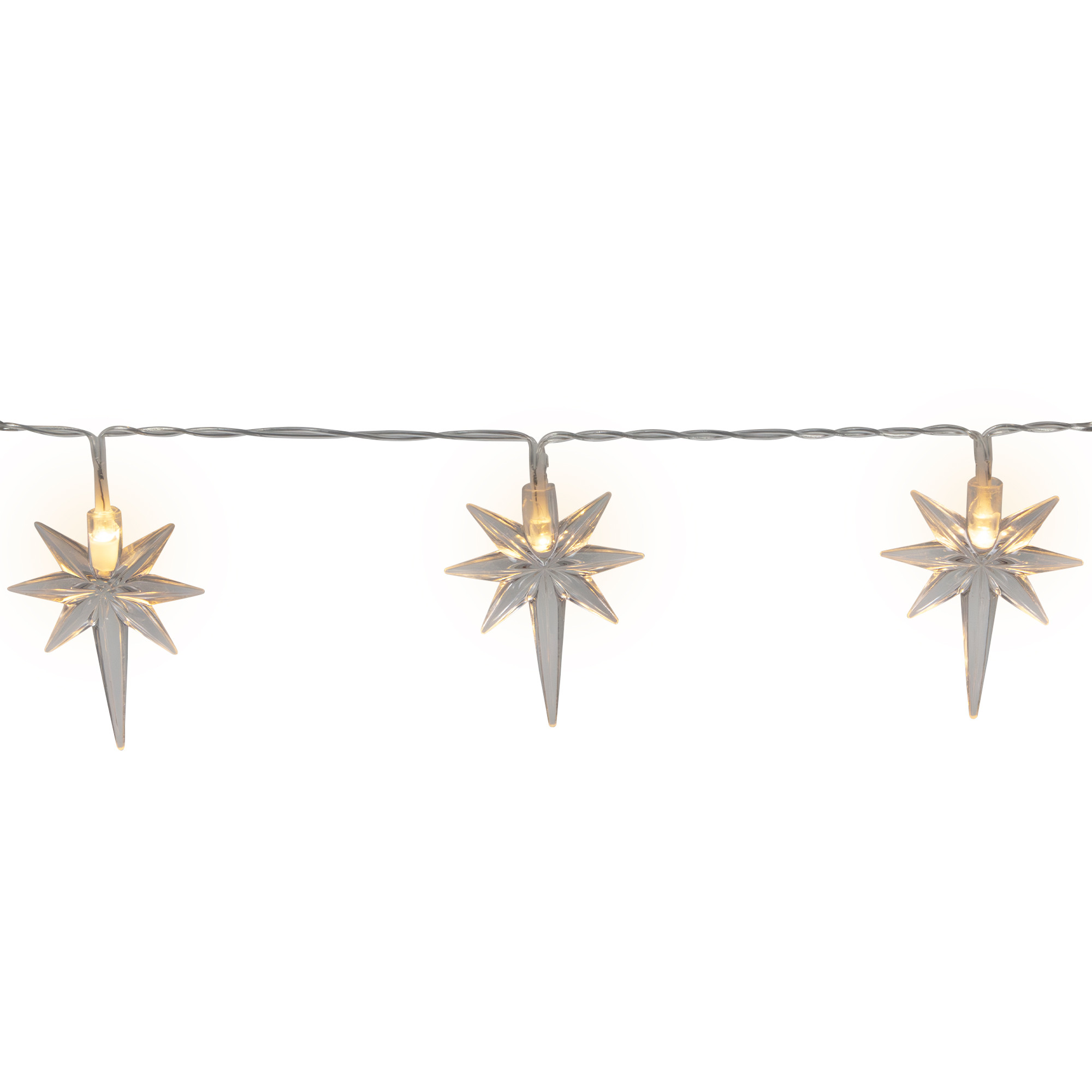 North Star Christmas Light Set - Warm White LED - 3' - Clear Wire ...