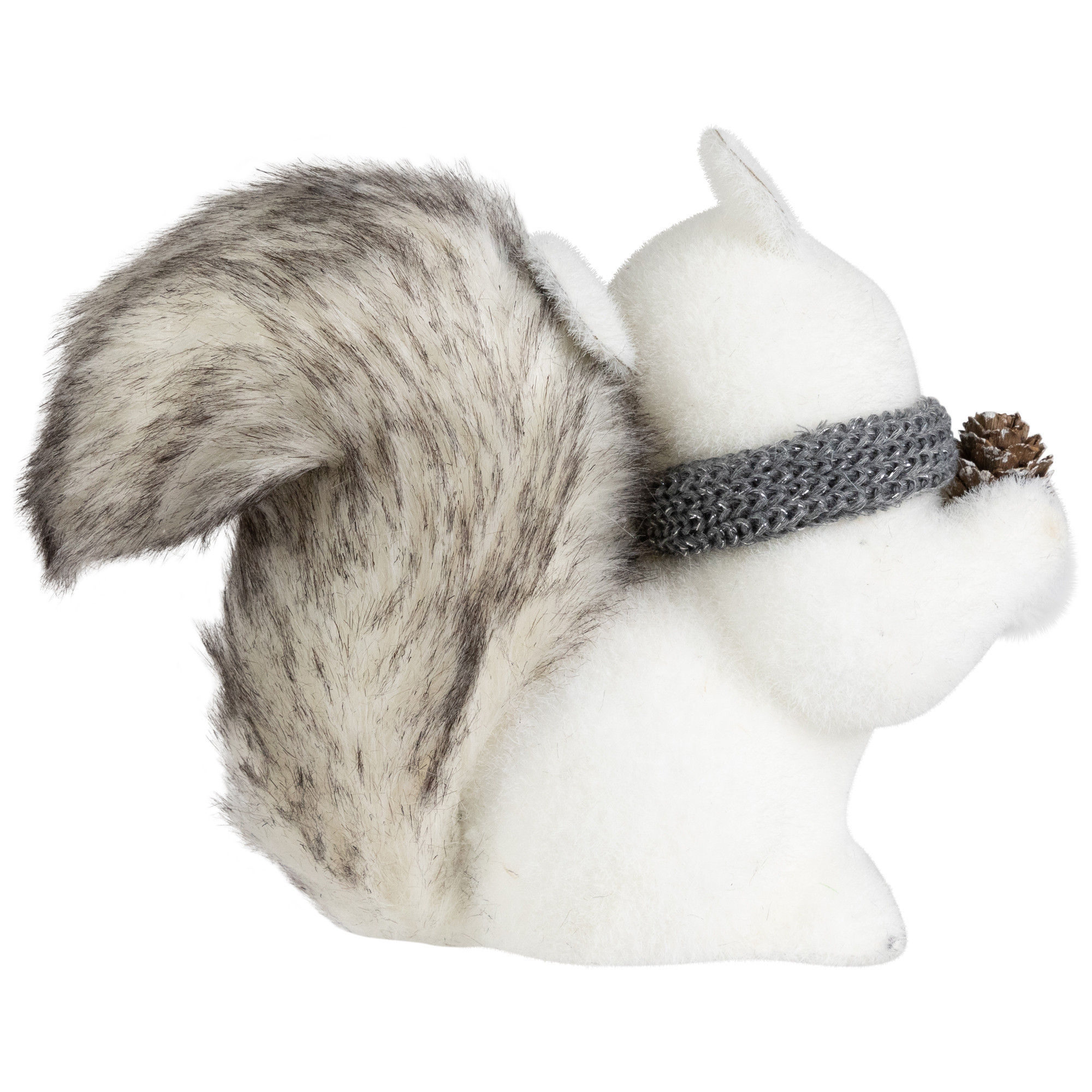 Sitting Squirrel with Frosted Pinecone Christmas Figurine - 8 ...