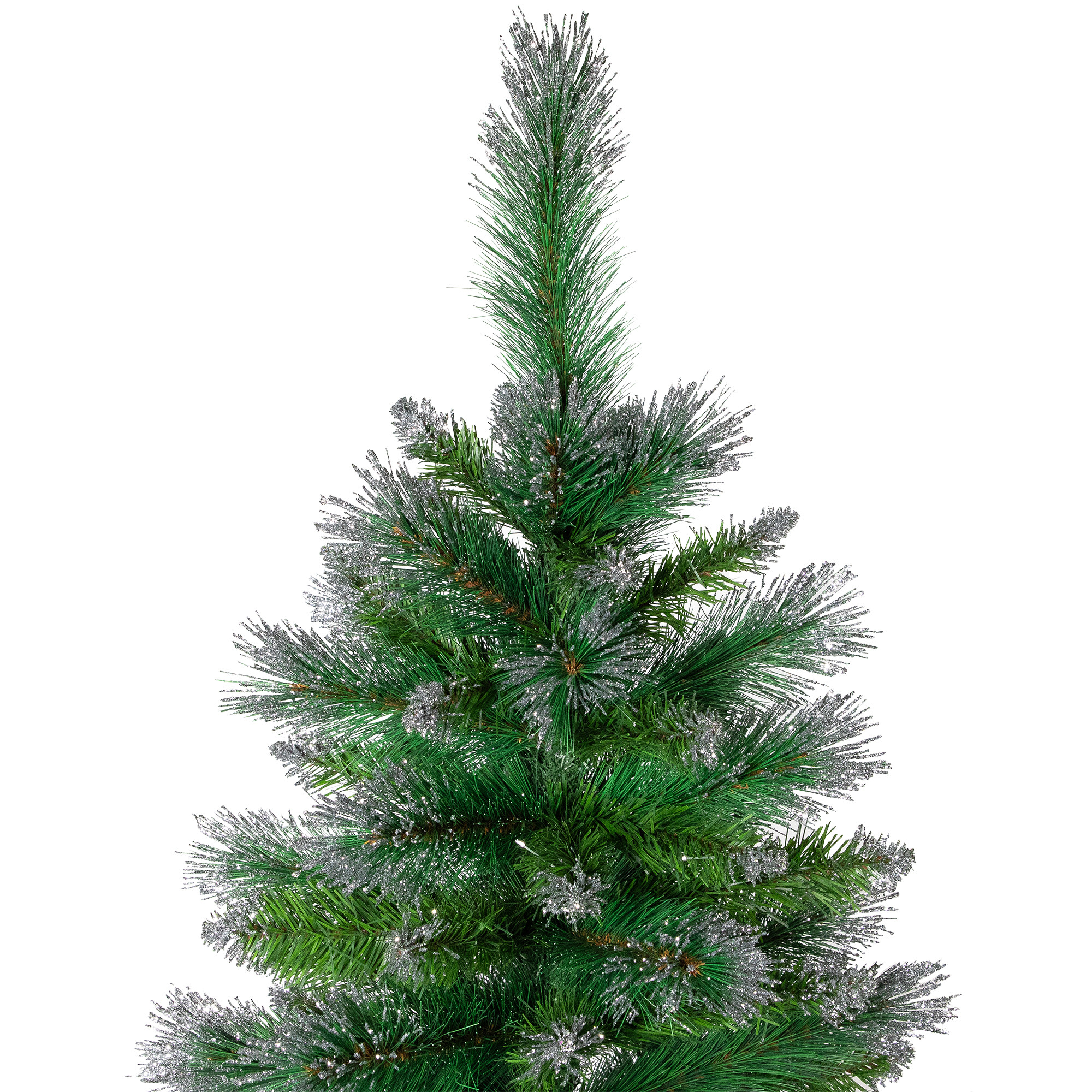 Two-Tone Spruce Pine Glitter Tip Medium Artificial Christmas Tree - 6 ...