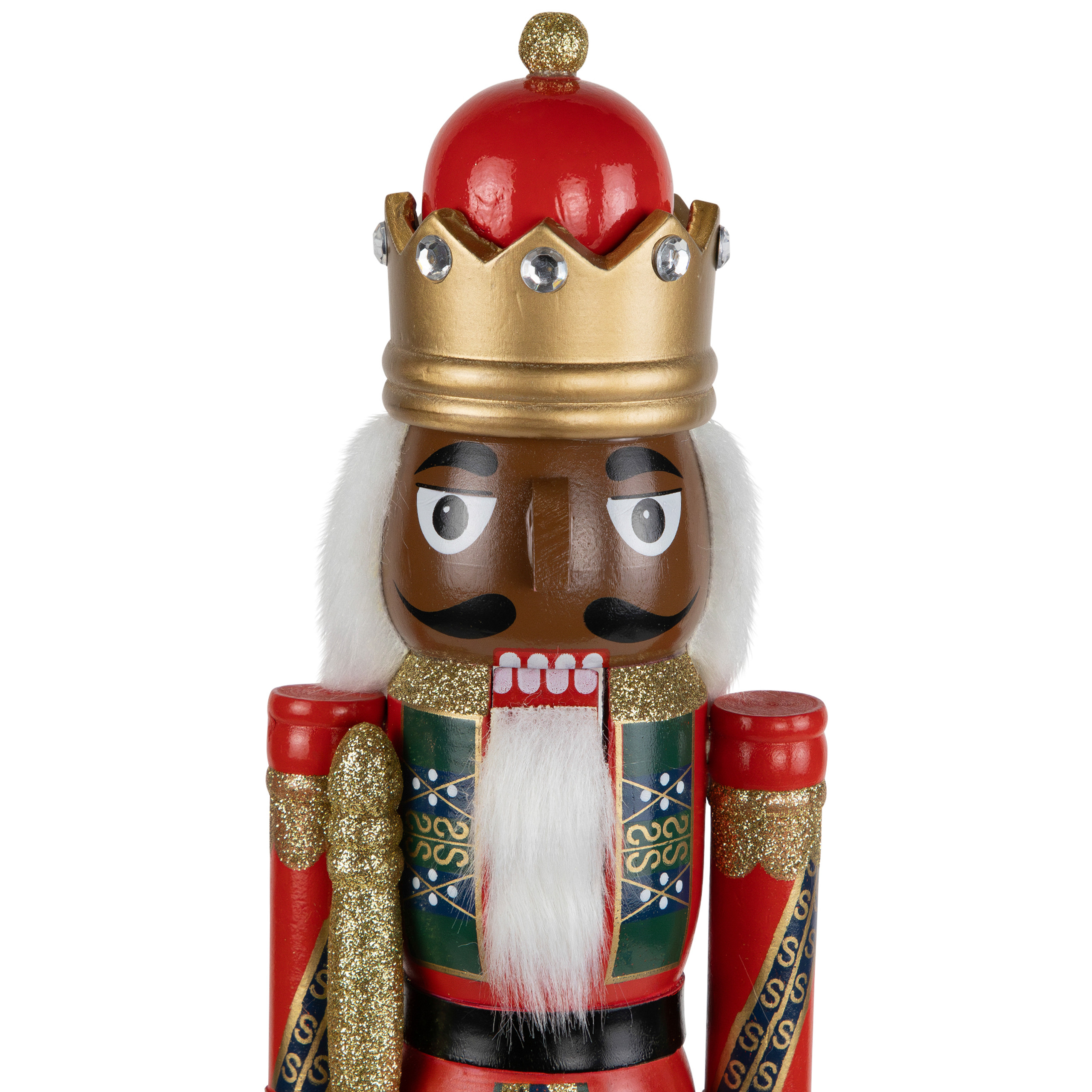 African American Nutcracker King Christmas Figure - 14.25" - Red ...