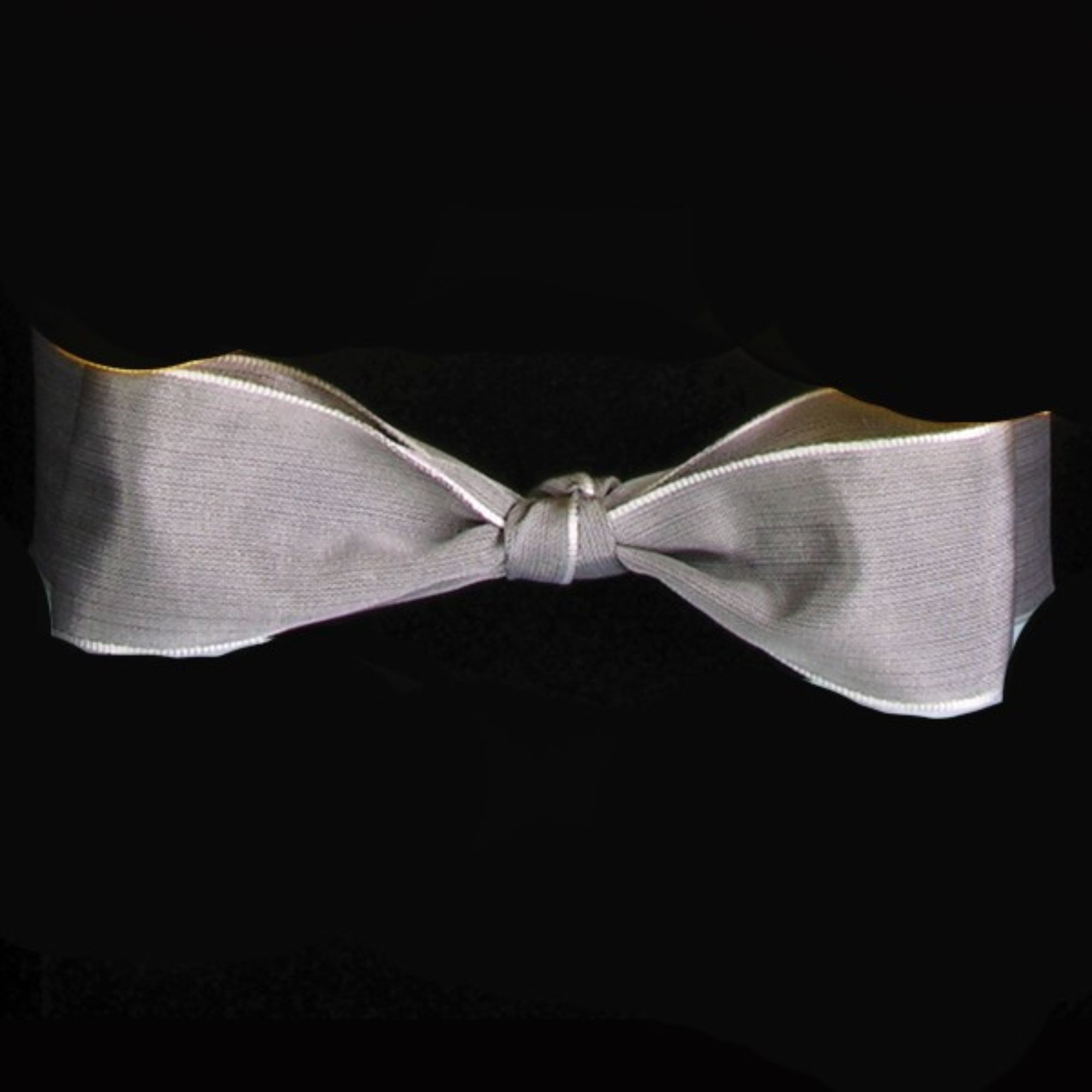 Silver & Gray French Wired Craft Ribbon 1" x 54 Yards | Christmas Central