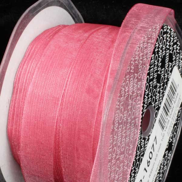 Dusty Pink Solid Organdy Craft Ribbon 0.25" x 200 Yards | Christmas Central