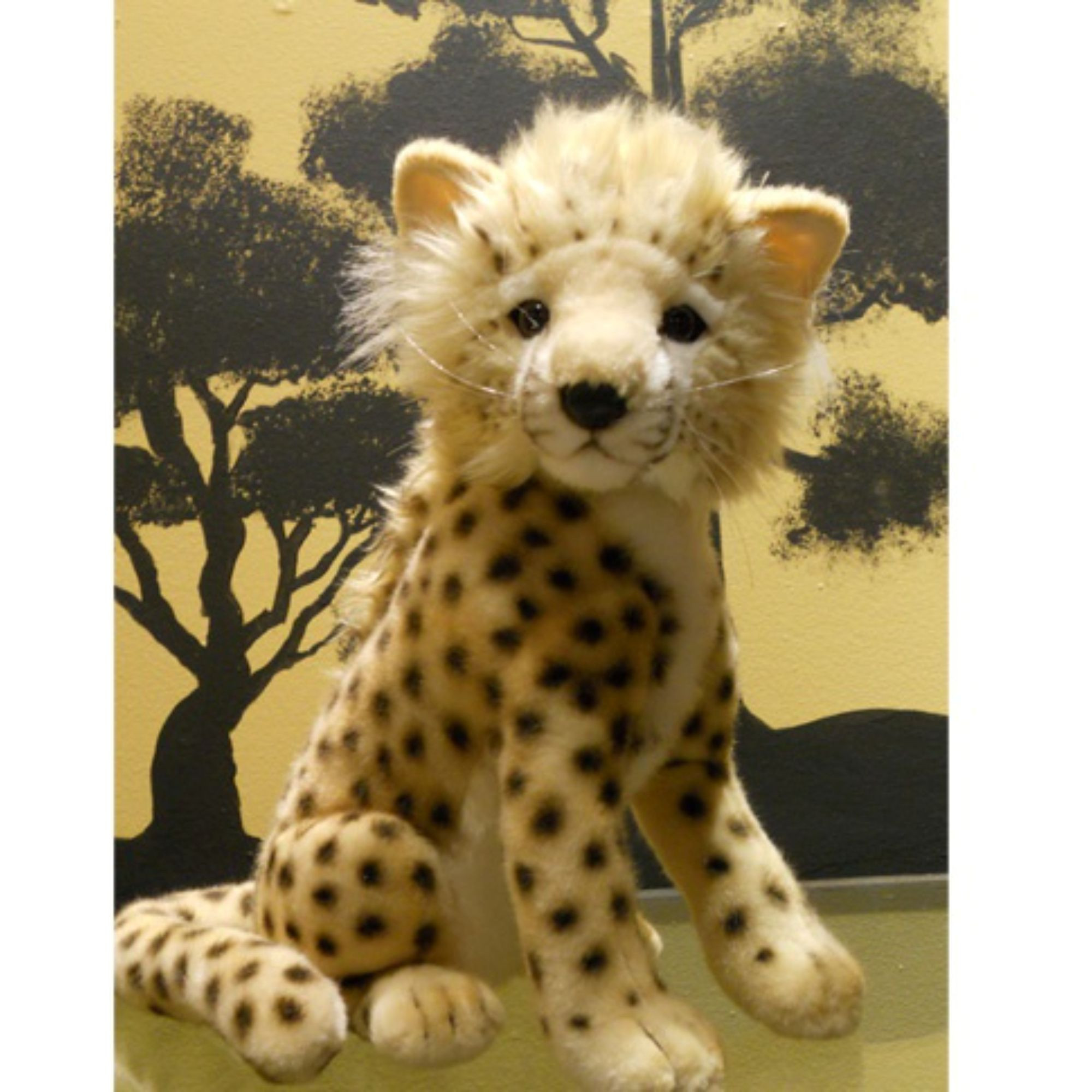 Set of 4 Black & Beige Handcrafted Plush Baby Cheetah Stuffed Animals 7 ...