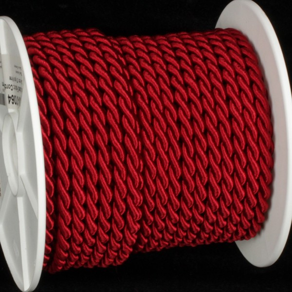 Wine Red Braided Cording Wired Craft Ribbon 0.25" x 27 Yards ...