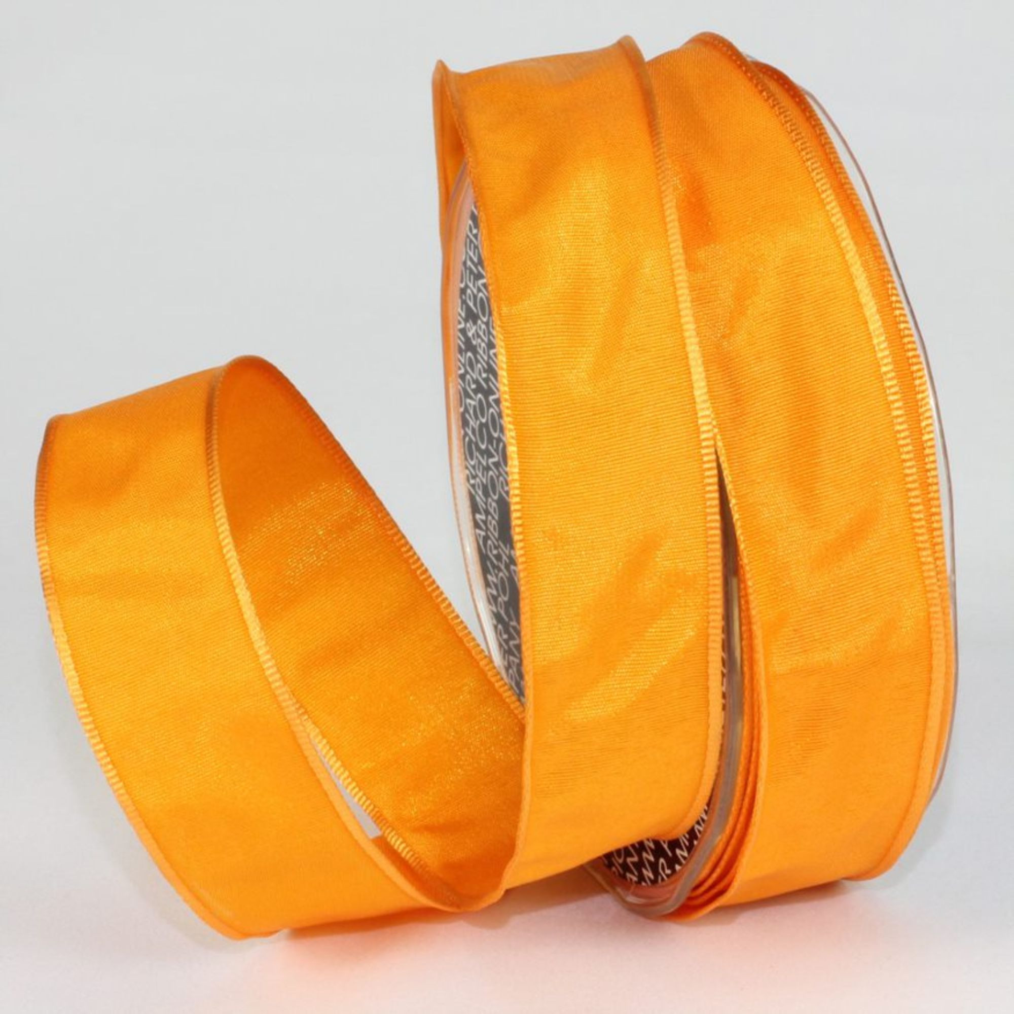 Orange French Wired Craft Ribbon 1" x 54 Yards | Christmas Central