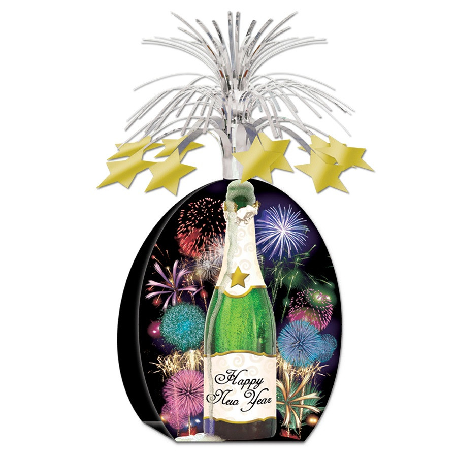 Pack of 12 Happy New Year Champagne Bottle Fireworks Centerpieces 15 ...