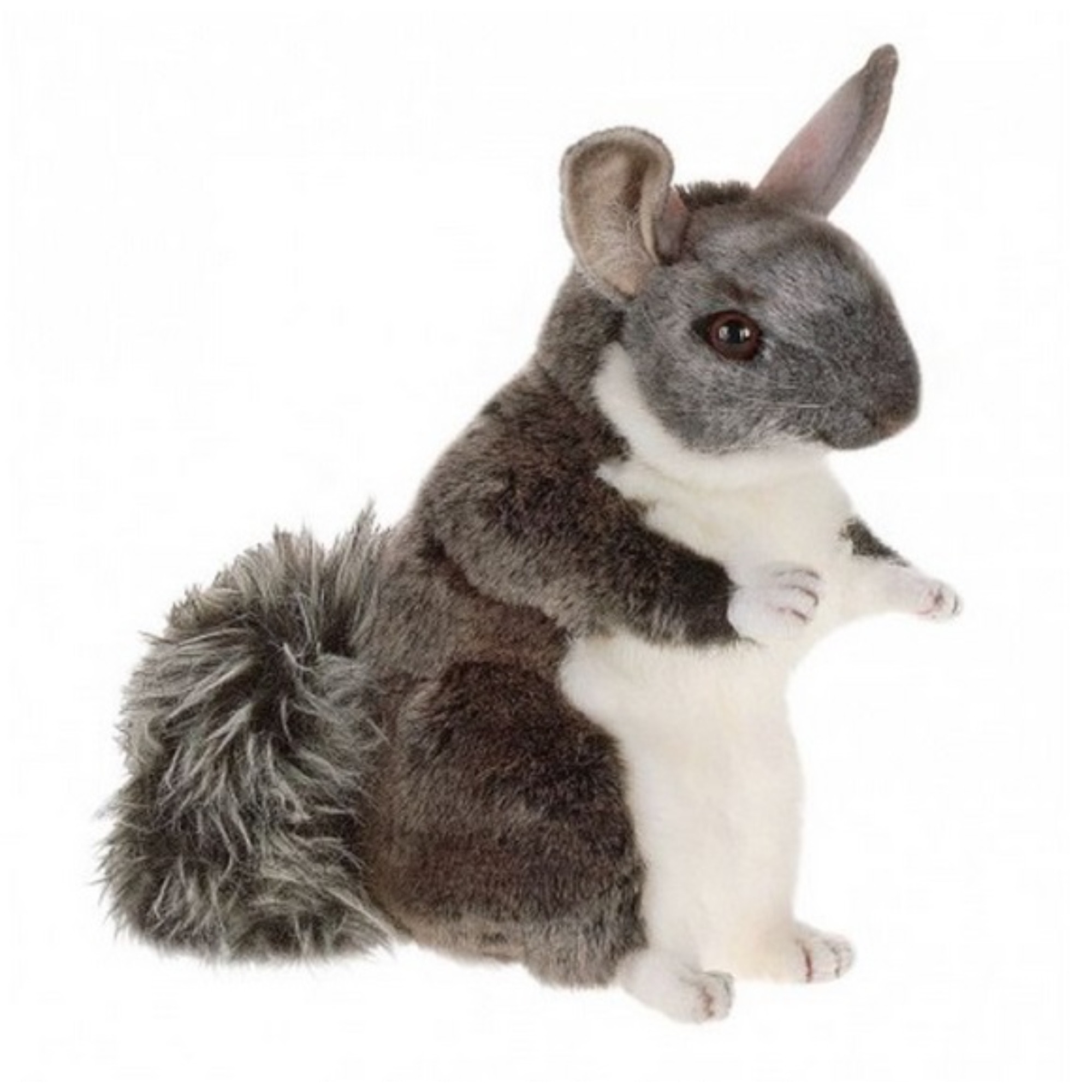 Set of 3 Gray & White Handcrafted Soft Plush Chauncey Chinchilla ...