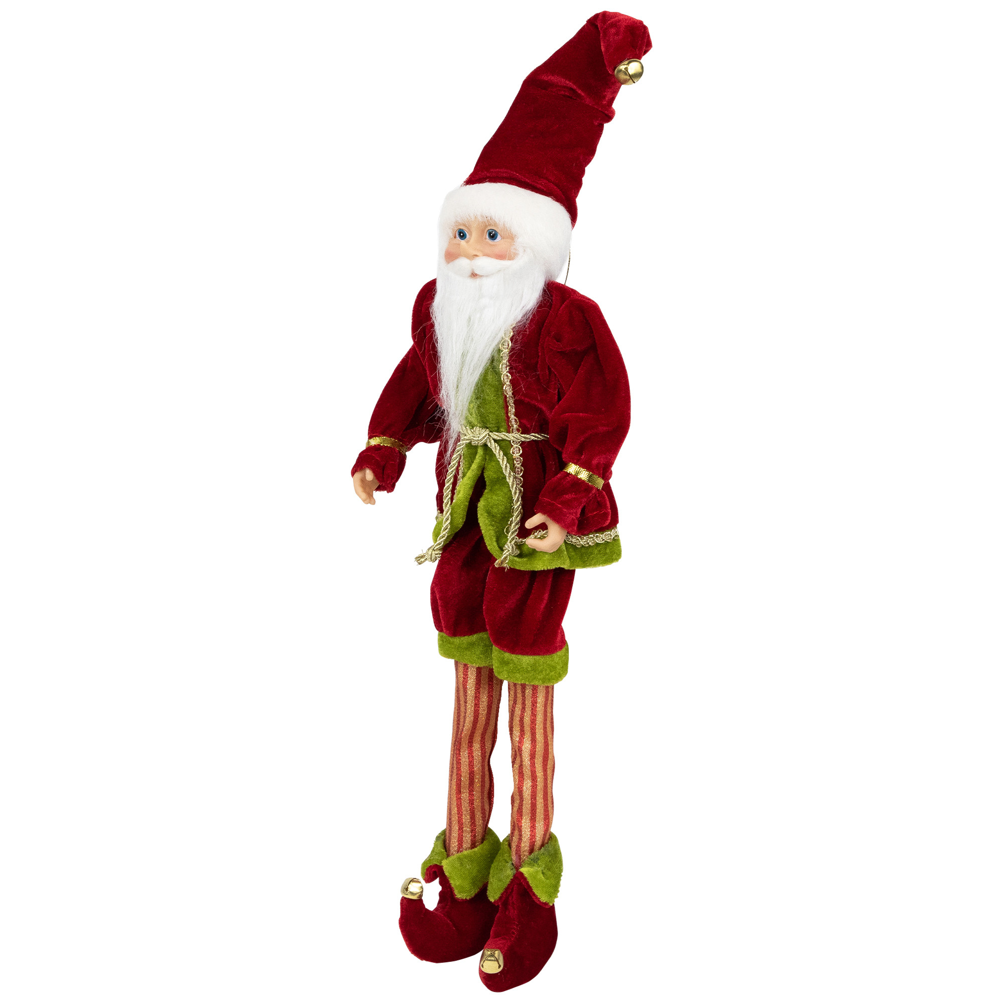 18" Red & Green Elf Monarch Poseable Christmas Figure | Christmas Central