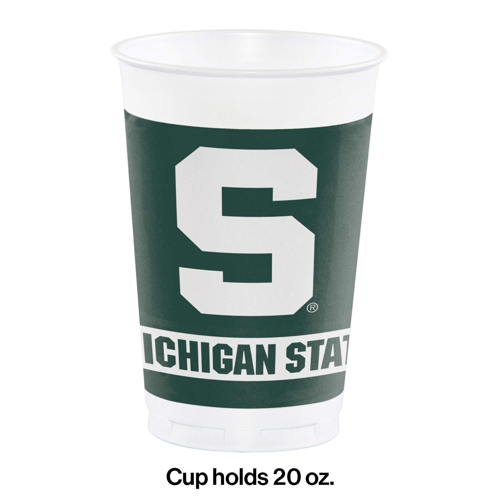 Club Pack of 96 NCAA Michigan State Spartans Disposable Plastic ...