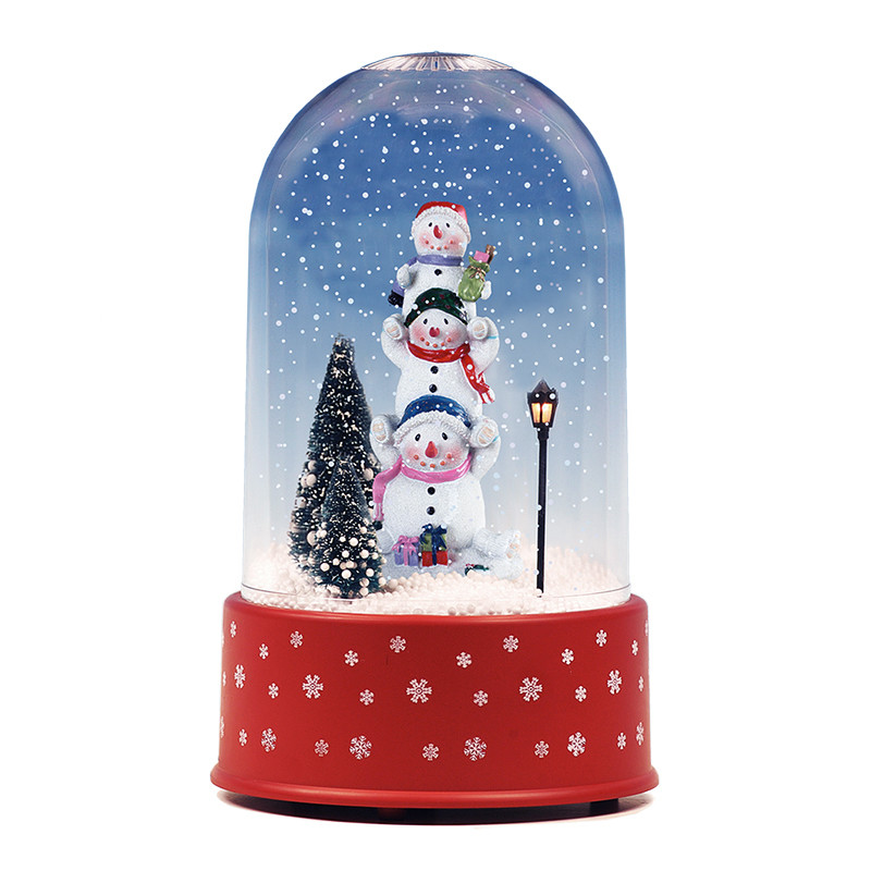11.75" Lighted Musical Snowmen Christmas Snow Globe Glittering Snow ...