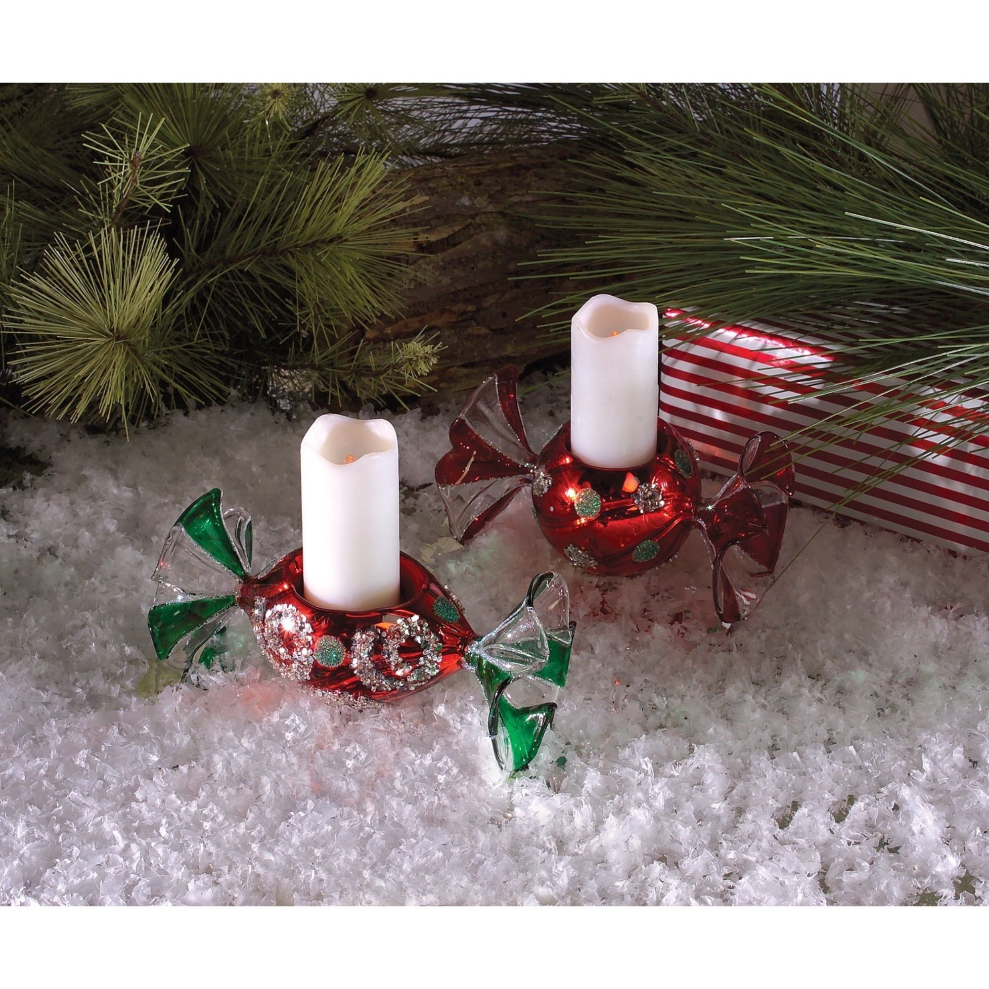 Set of 12 LED Lighted White Flameless Mini Pillar Candles 3 ...