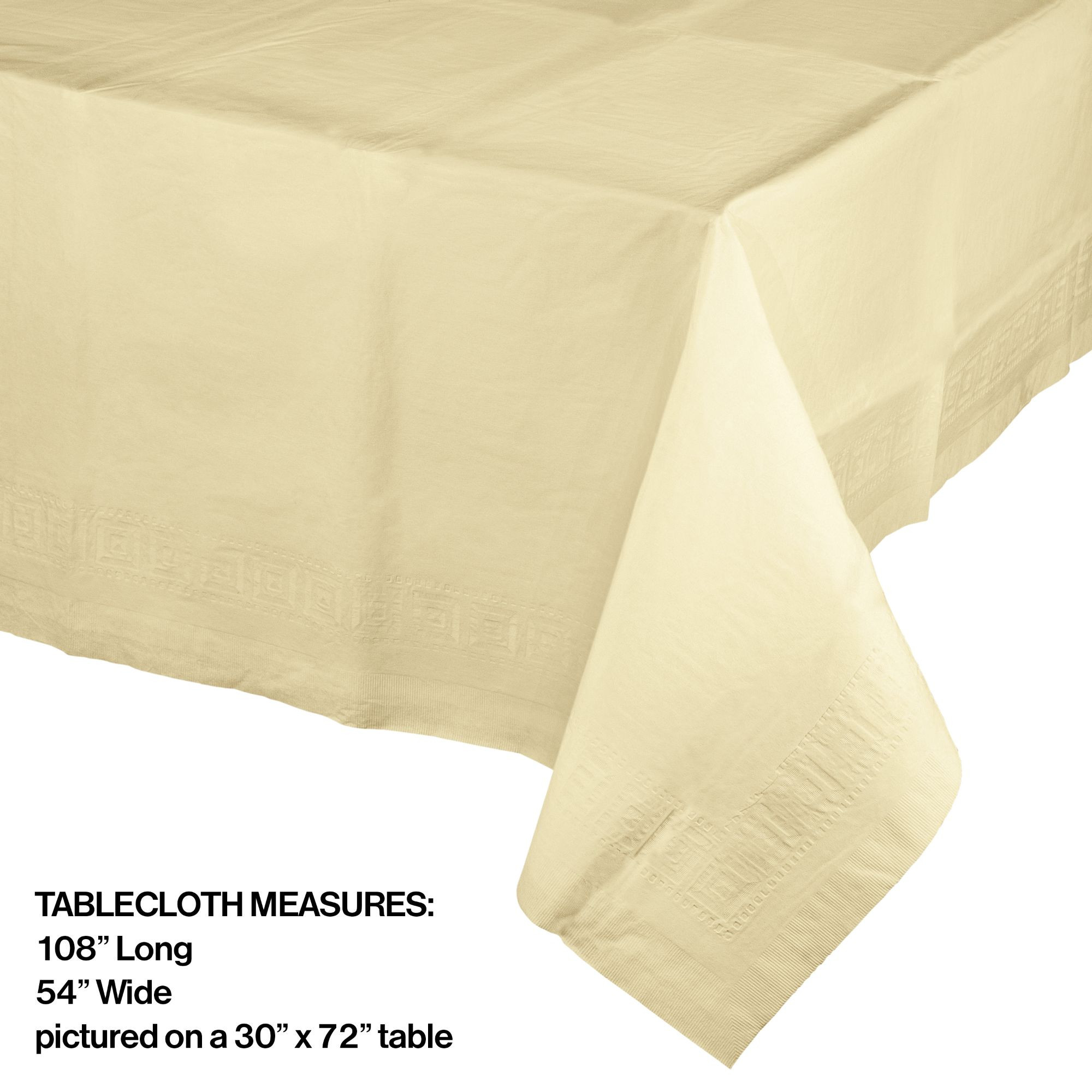 Pack of 6 Ivory Disposable Banquet Party Table Covers 9' | Christmas ...