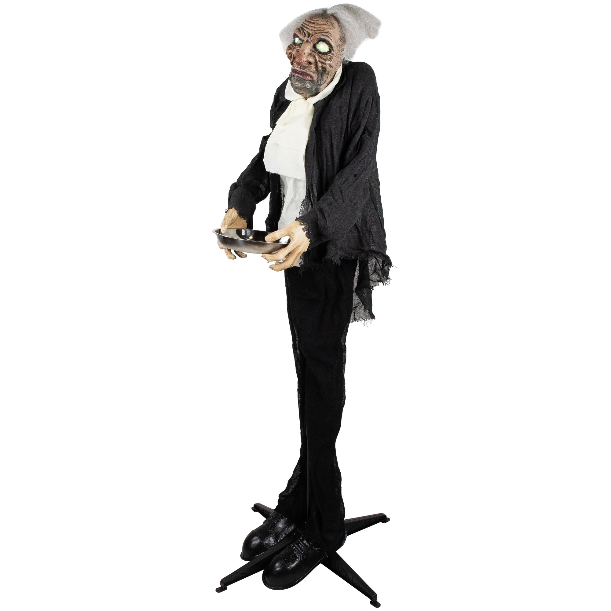 5.5' Spooky Town LED Lighted Animated Butler with Sound Halloween ...