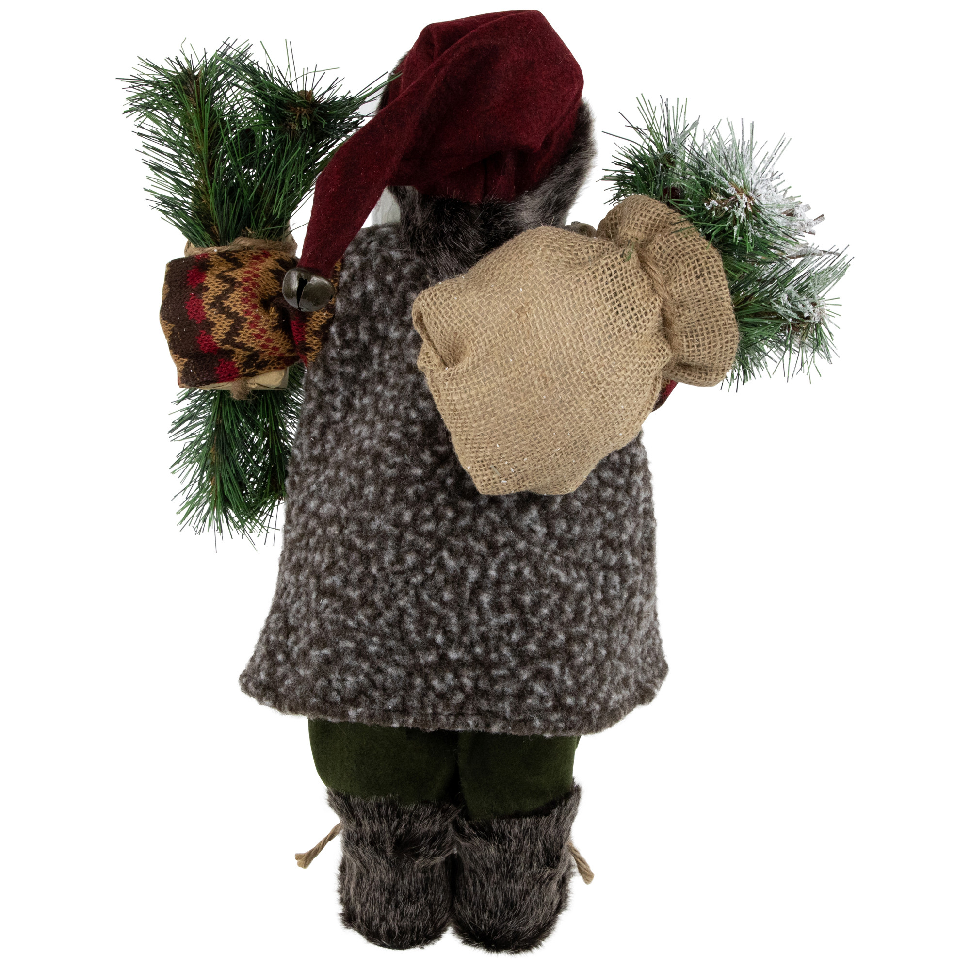 16" Country Rustic Santa Claus with Present Christmas Figure ...