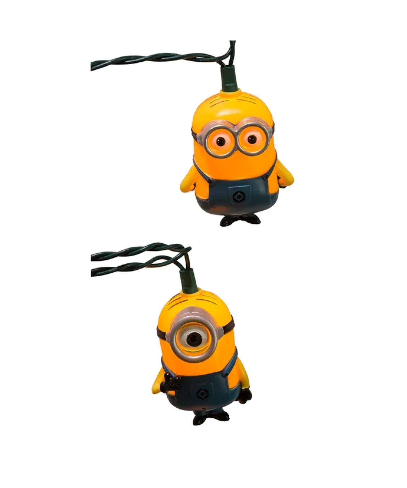 Despicable Me Minions Christmas Light Set - Clear - 9' Green Wire ...