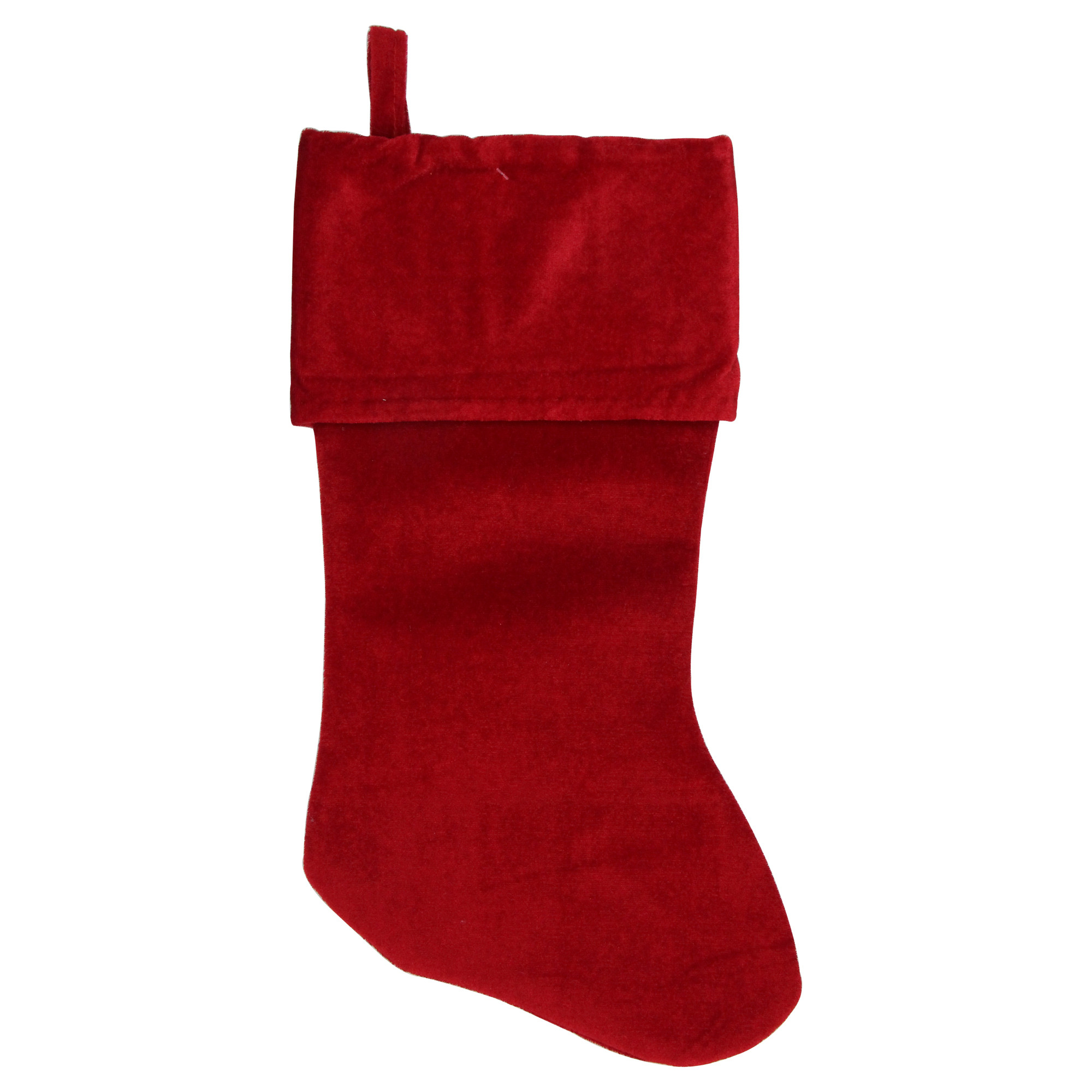 18" Solid Red Traditional Hanging Christmas Stocking | Christmas Central