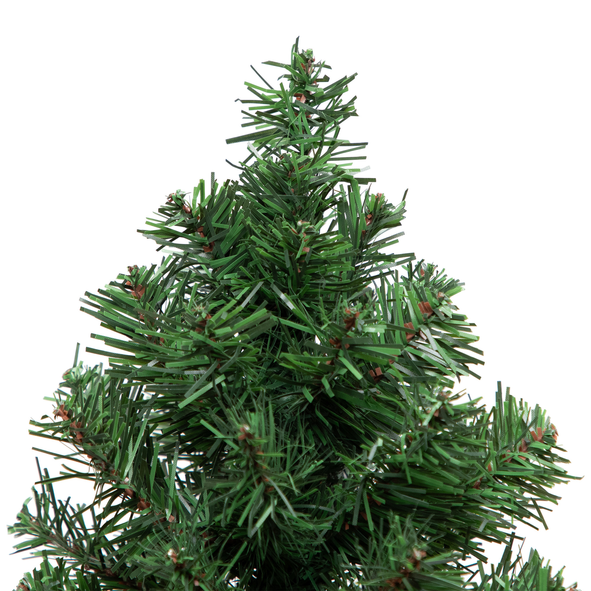 12" Mini Canadian Pine Full Artificial Christmas Tree in Faux Wood Base ...