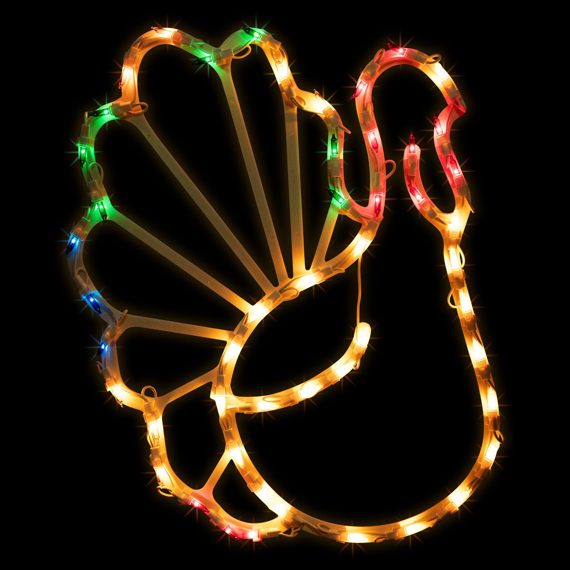 18" Lighted Turkey Thanksgiving Window Silhouette Decoration ...