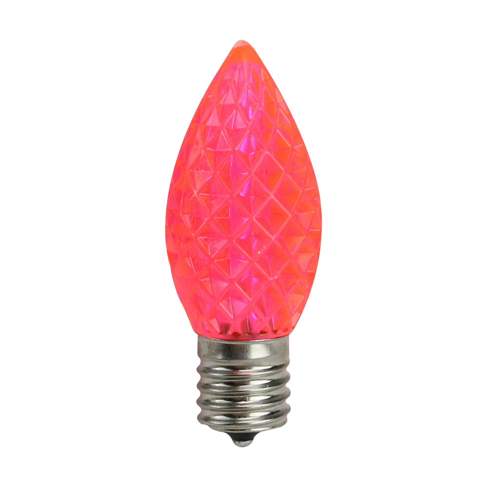 Pack of 25 Faceted LED C9 Pink Christmas Replacement Bulbs | Christmas ...
