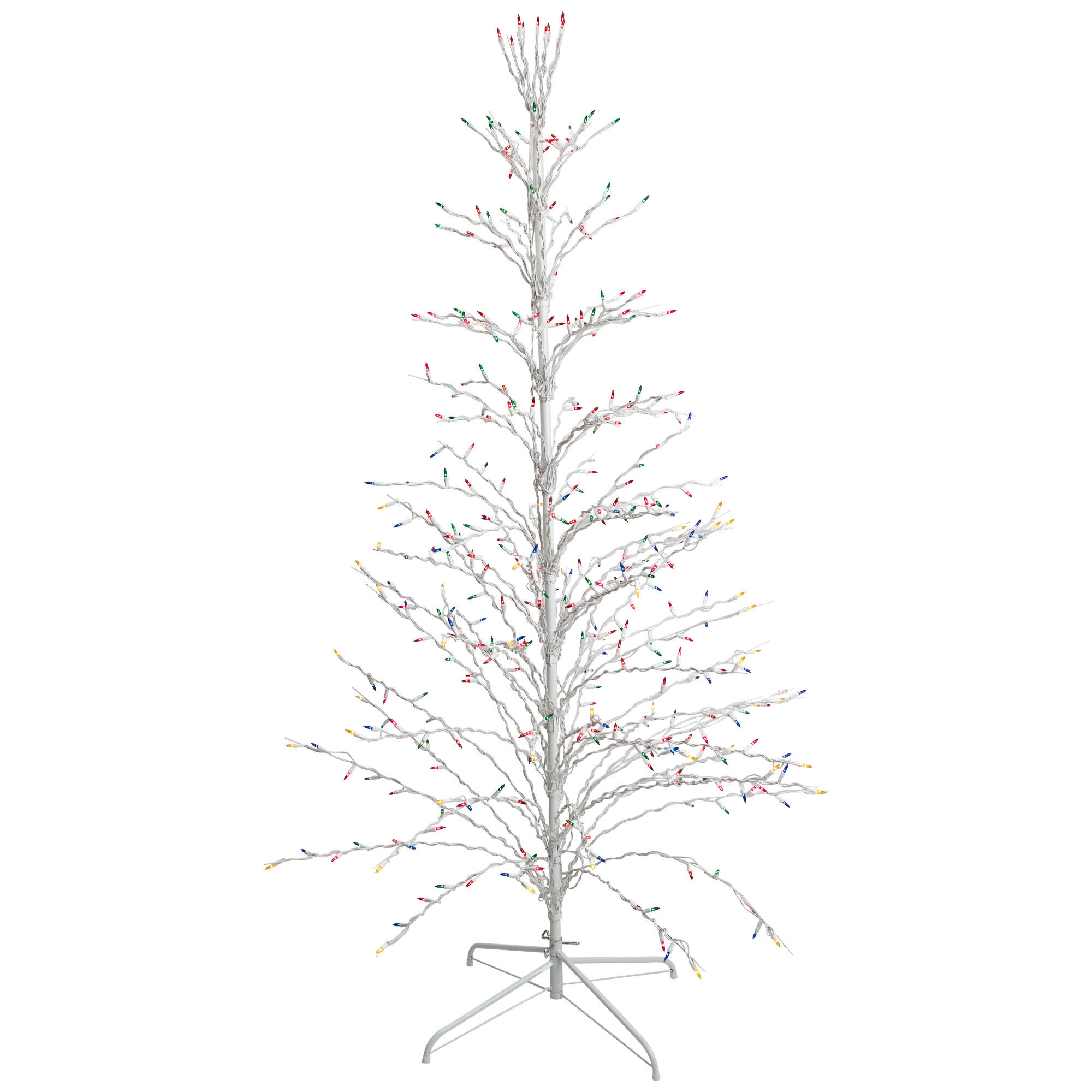 Cascade Twig Tree Outdoor Christmas Decoration - 6' - White - Multi ...