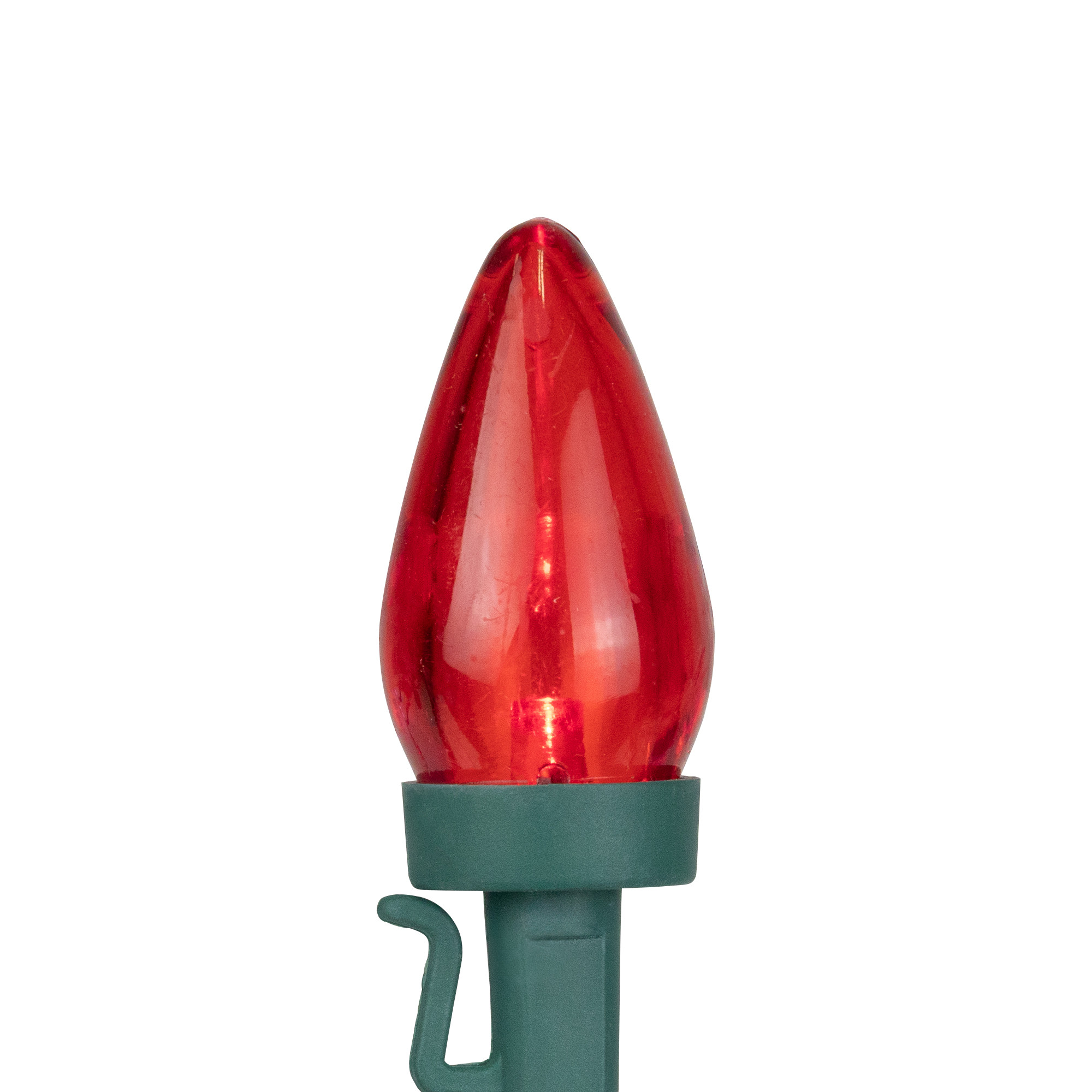 25-Count Red LED C7 Christmas Lights Set, 16 ft Green Wire | Christmas ...