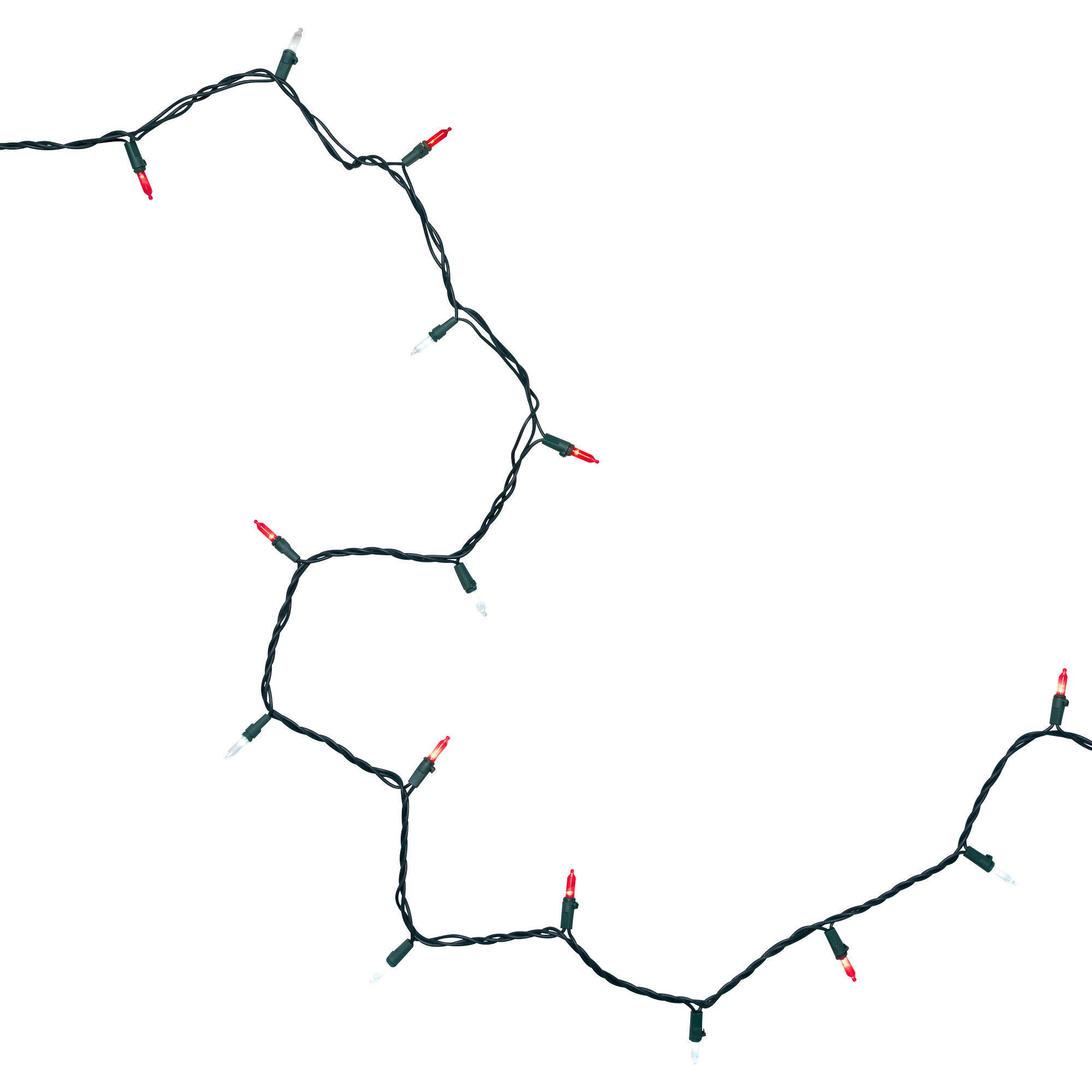 LED Mini Christmas Lights - Red & White - 33' Green Wire - 100ct ...