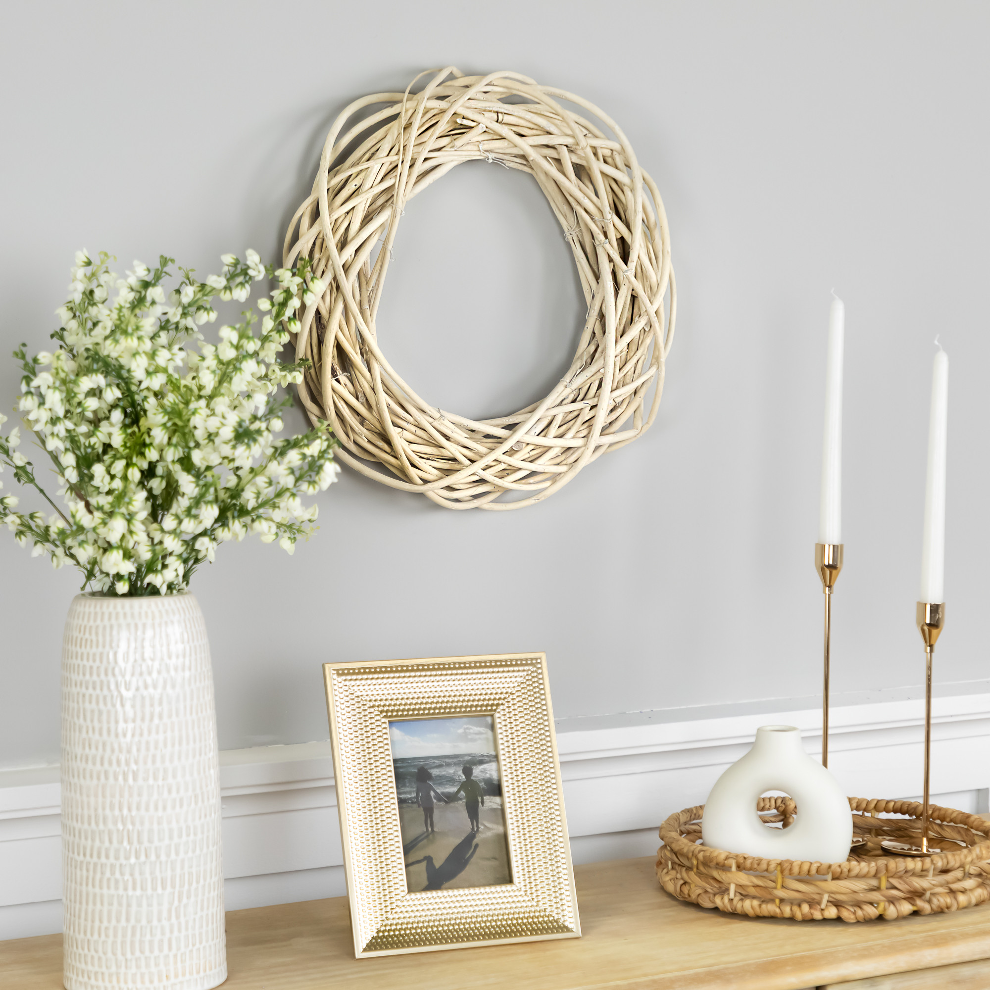 Natural Weeping Willow Spring Twig Wreath - 15" | Christmas Central