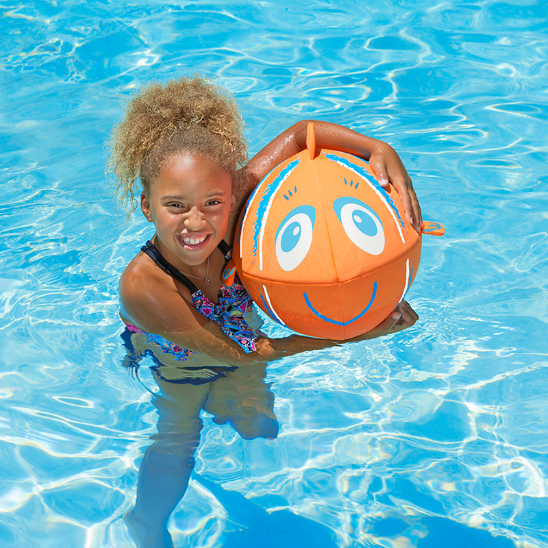 Inflatable Orange & Blue Fish Swimming Pool & Beach Ball, 27-Inch ...