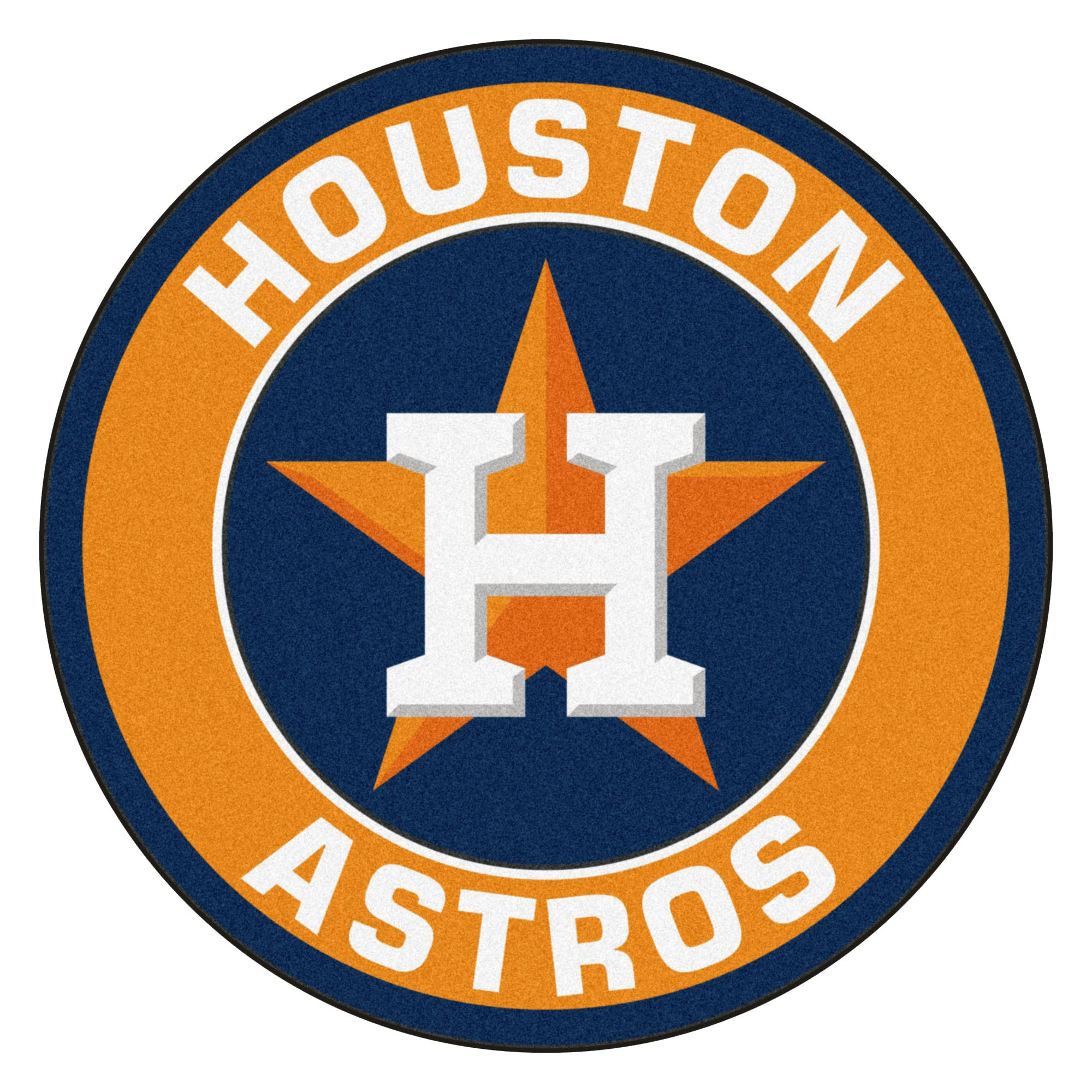 Blue & Orange MLB Houston Astros Round Welcome Door Mat 27" | Christmas ...