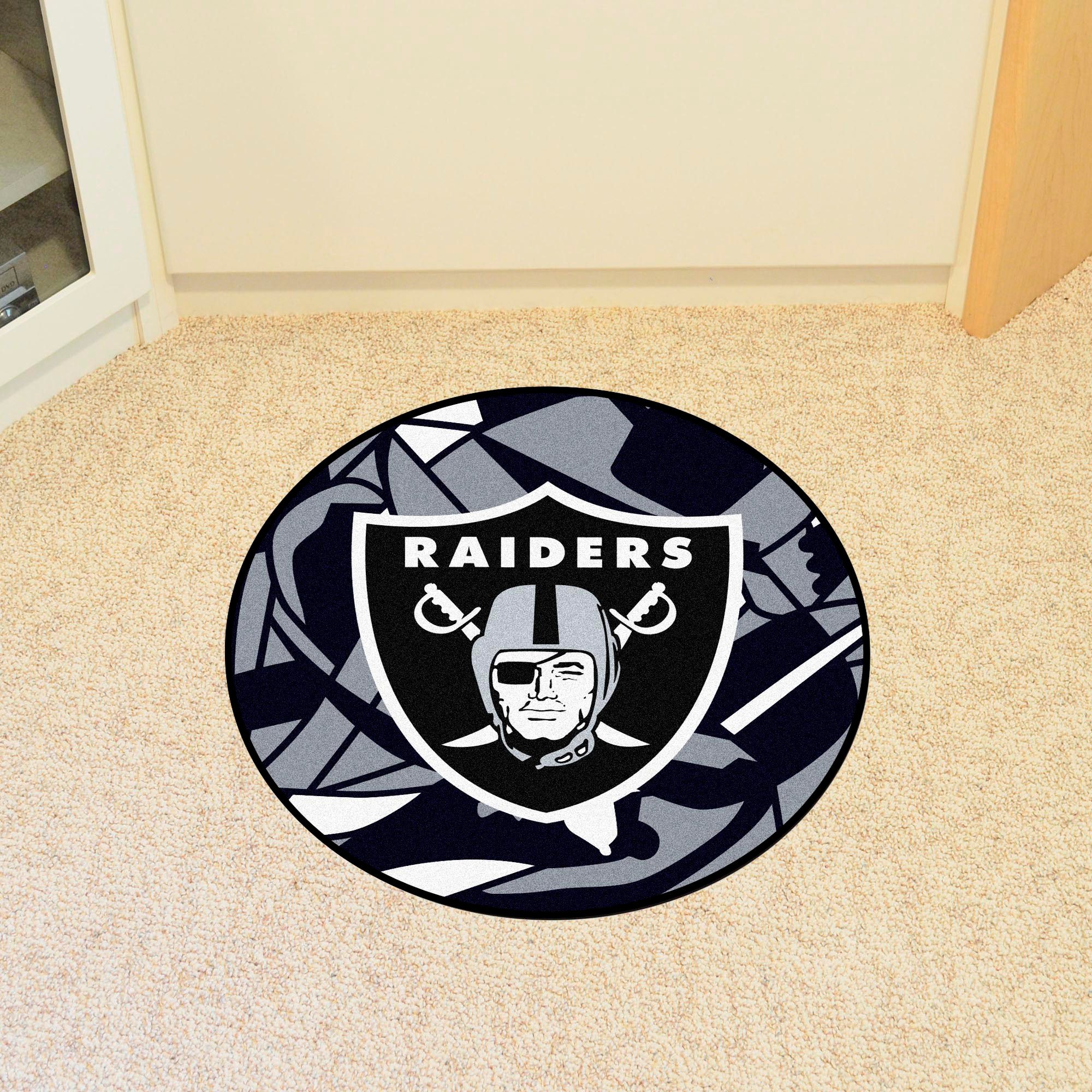 NFL Oakland Raiders Rounded Non-Skid Mat | Christmas Central