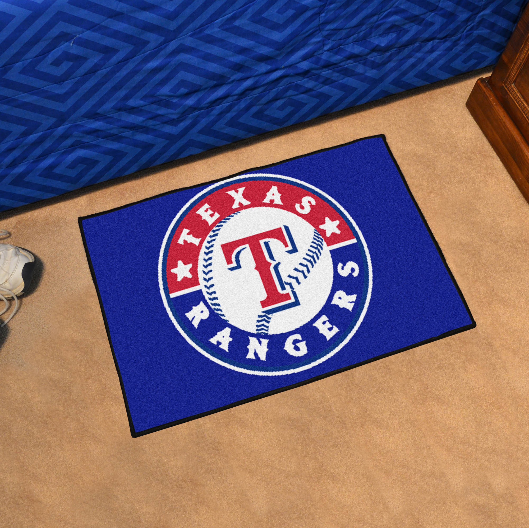 MLB Texas Rangers Starter Mat Rectangular Area Rug | Christmas Central