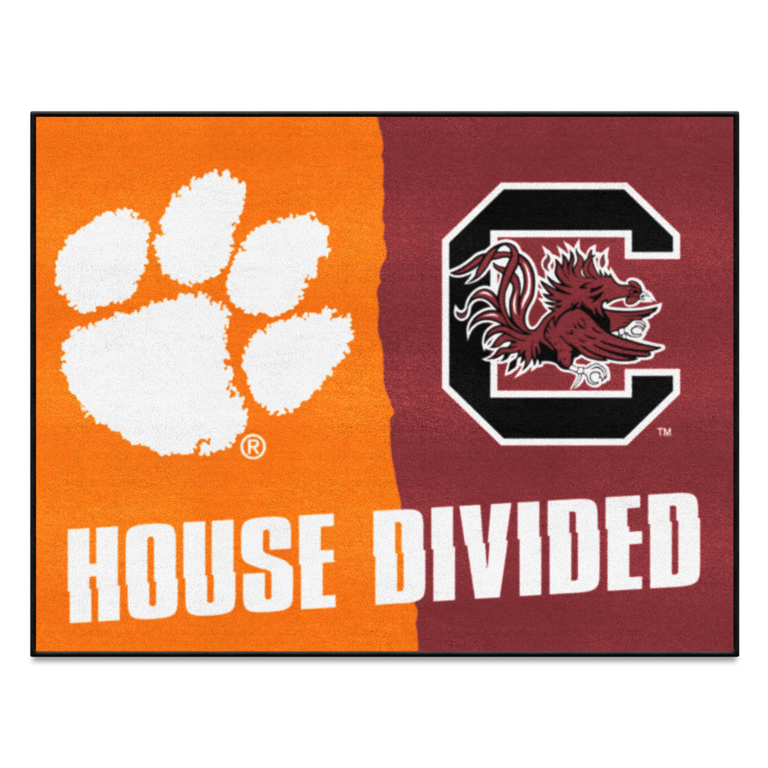 33.75" x 42.5" Multi-colored NCAA Clemson Tigers & South Carolina ...