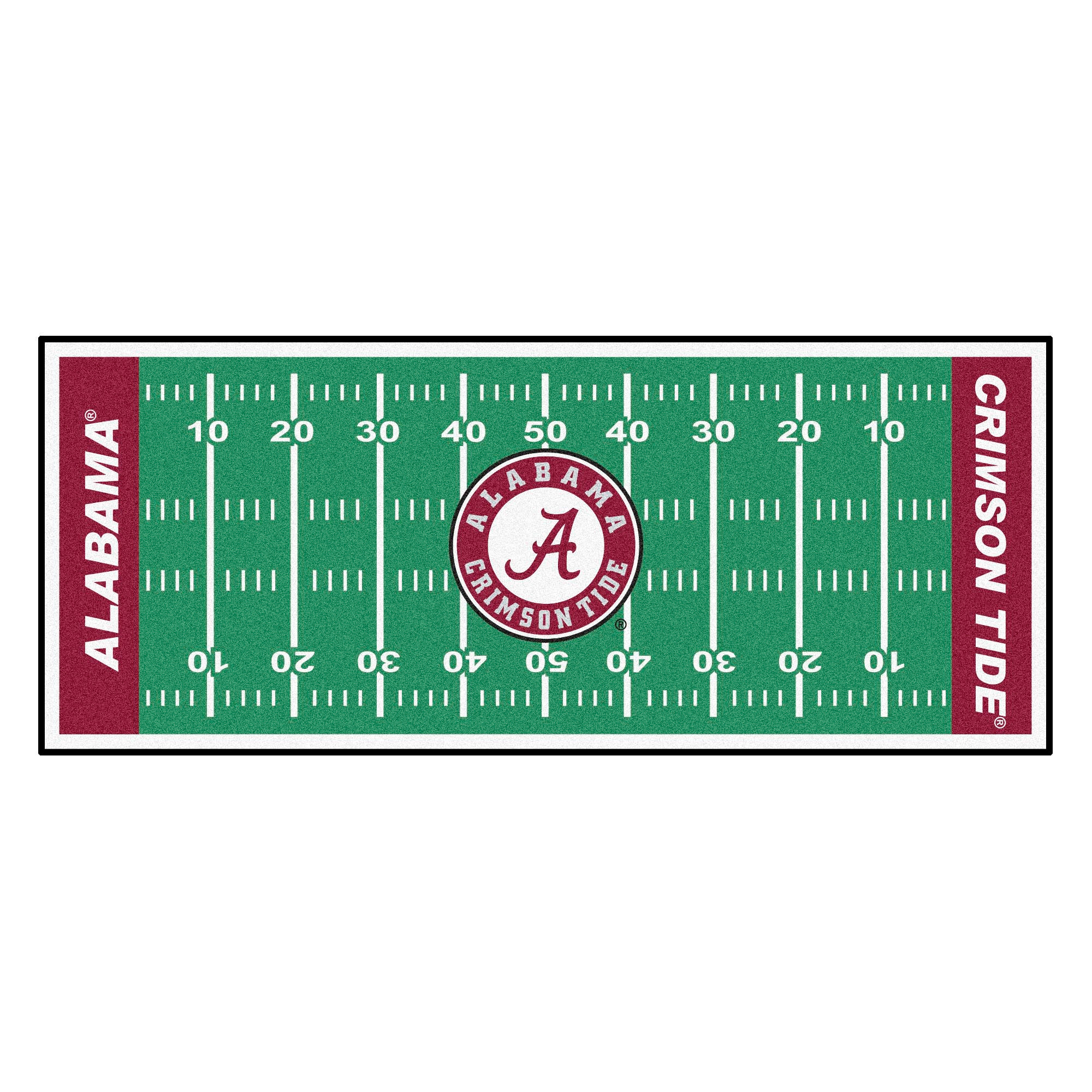 2.5' x 6' Green & Red NCAA University of Alabama Crimson Tide Football ...