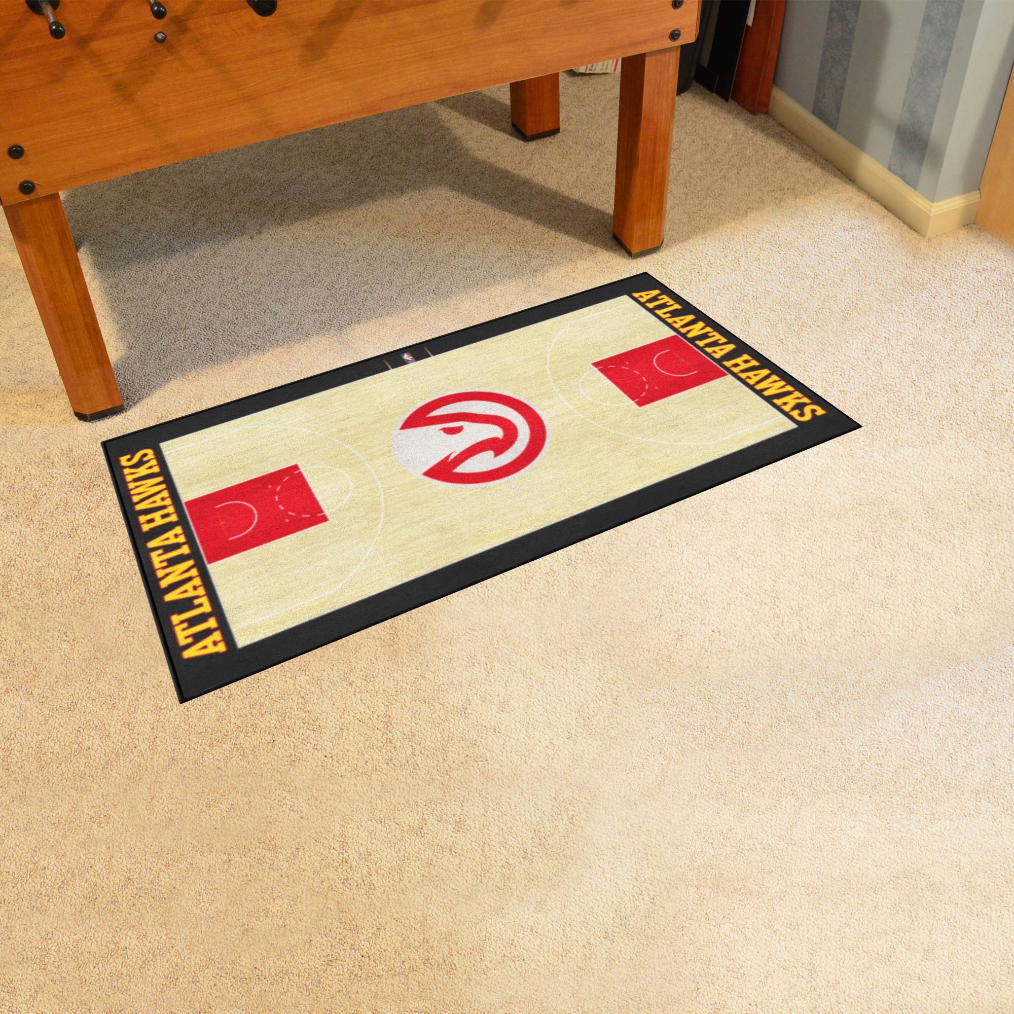2.4' x 4.5' Multi-colored NBA Atlanta Hawks Non-Skid Area Rug Runner ...