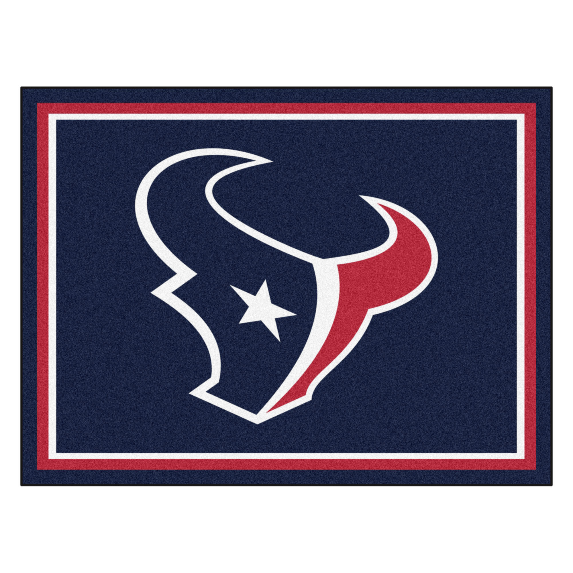 8' x 10' Navy Blue & Red NFL Houston Texans Plush Non-Skid Area Rug ...