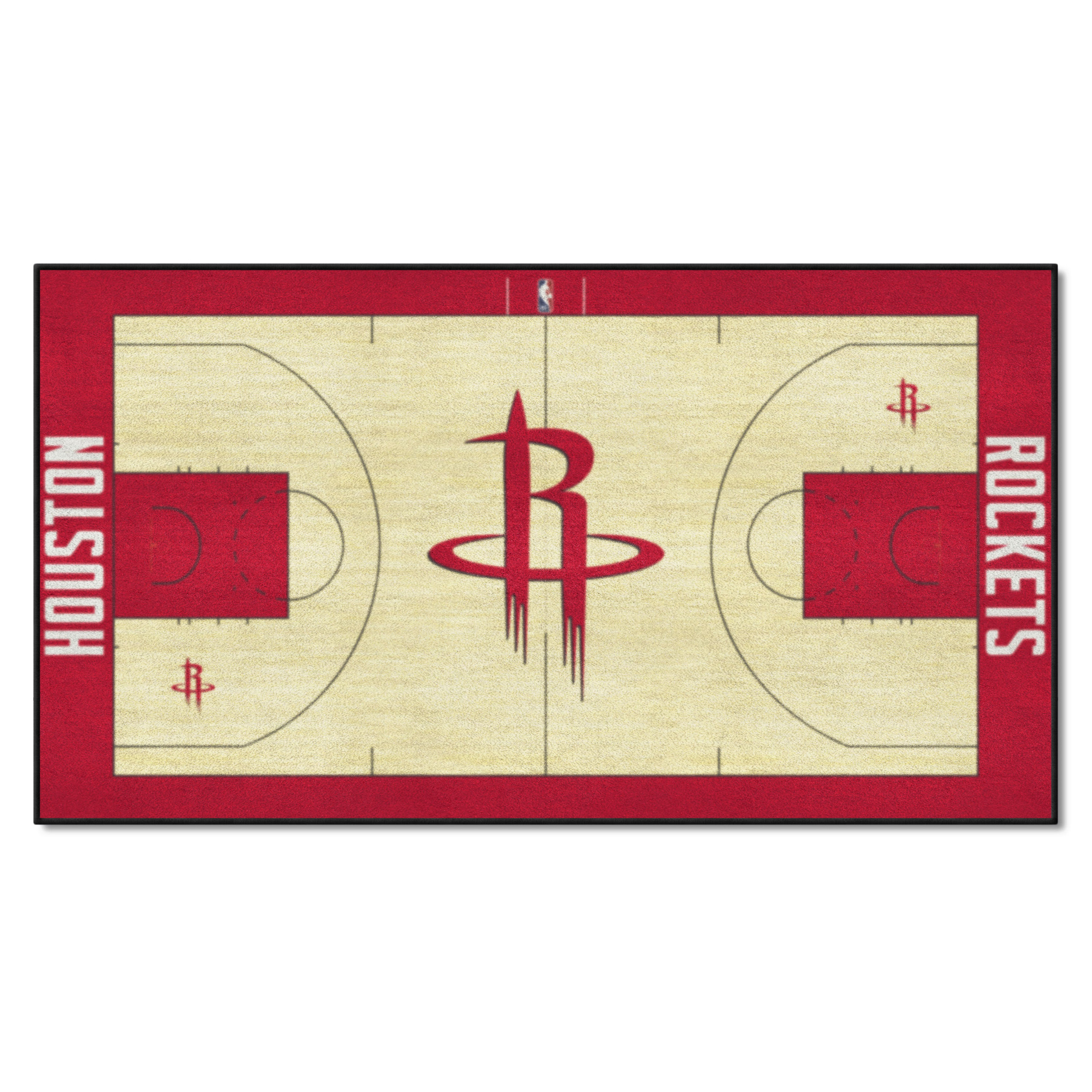 29.5" x 54" Black & Brown NBA Brooklyn Nets Court Large Mat Area Rug ...