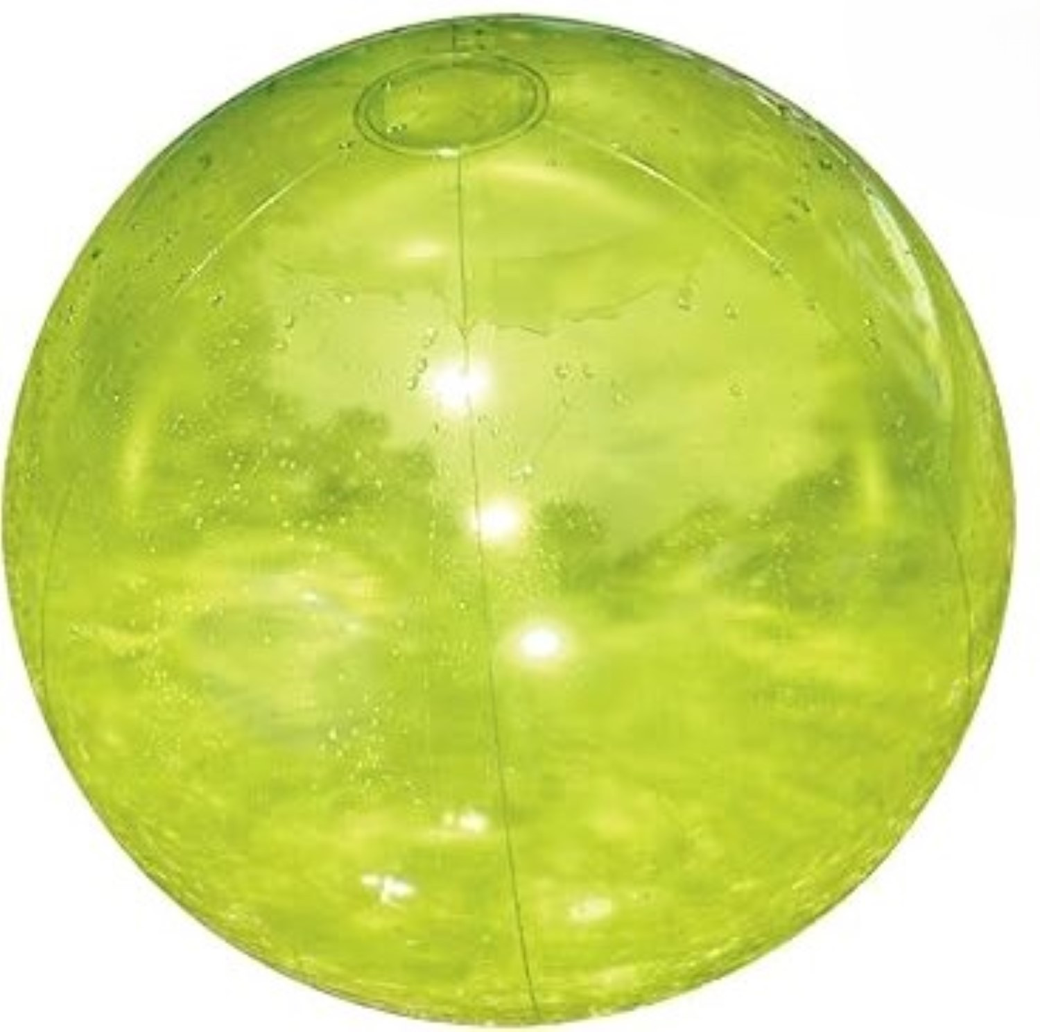 20-Inch Inflatable Transparent Yellow Beach Ball Swimming Pool Toy ...