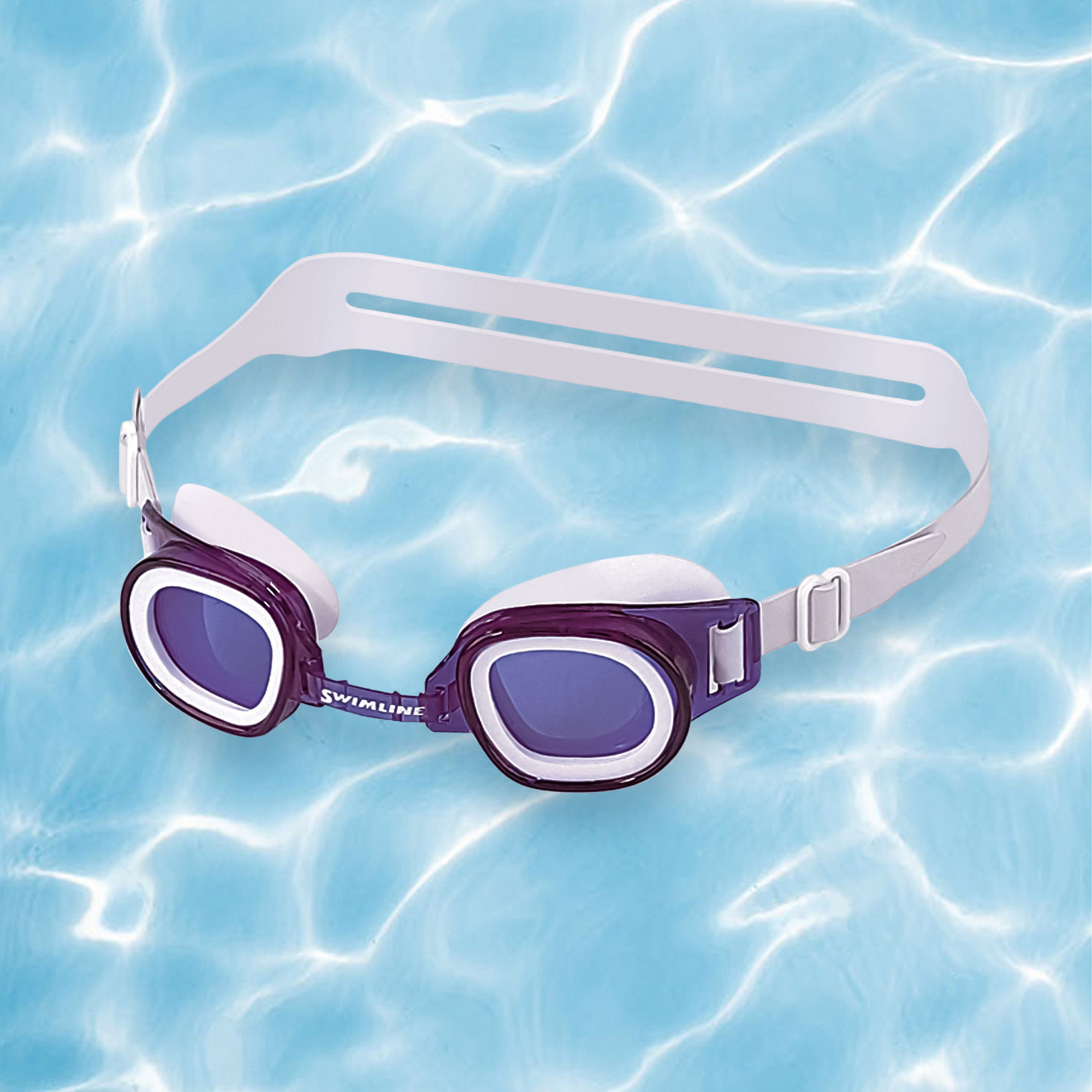 6" Purple Recreational Junior Goggles Swimming Pool Accessory ...