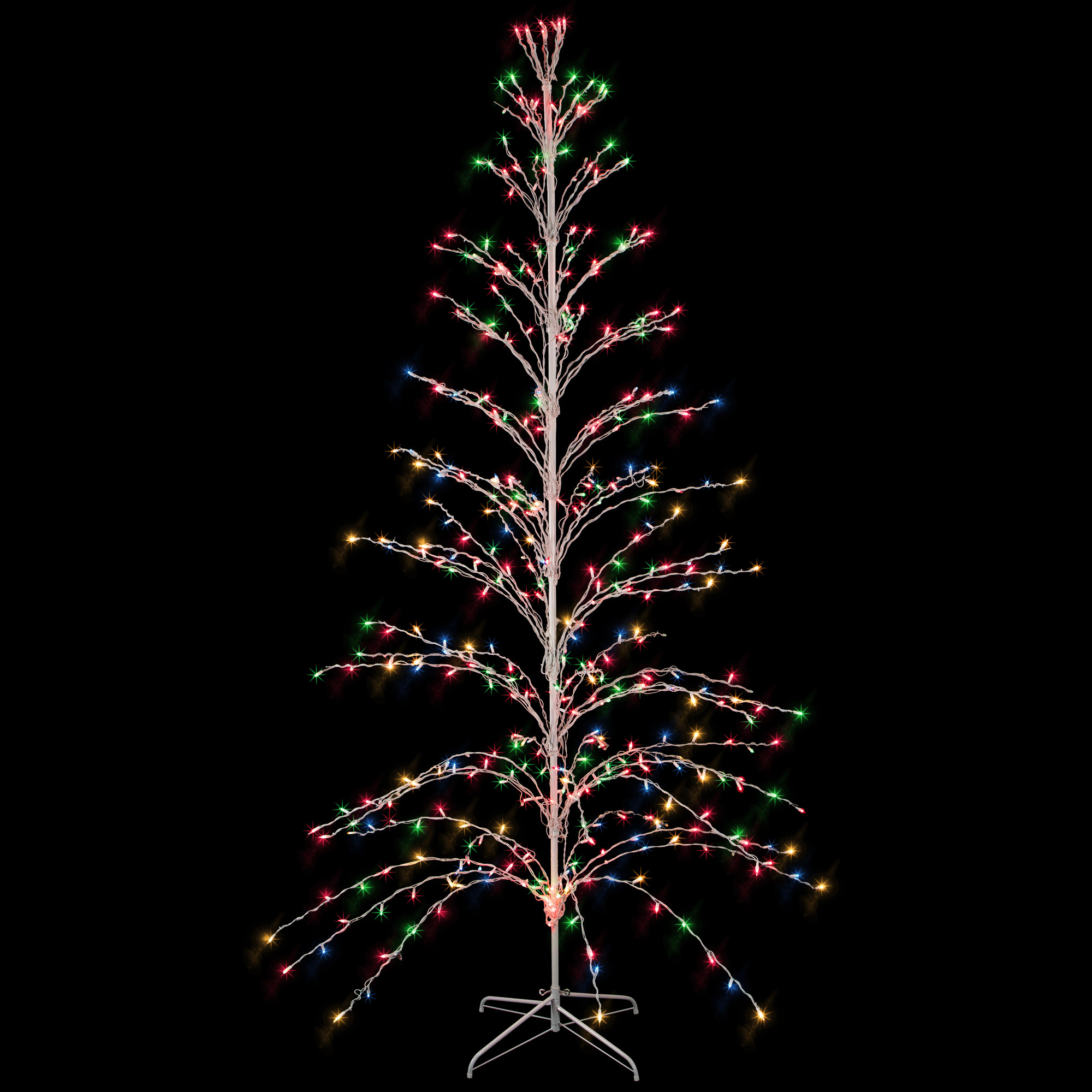 9' Pre-Lit Christmas Cascade Twig Tree Outdoor Yard Art Decoration ...