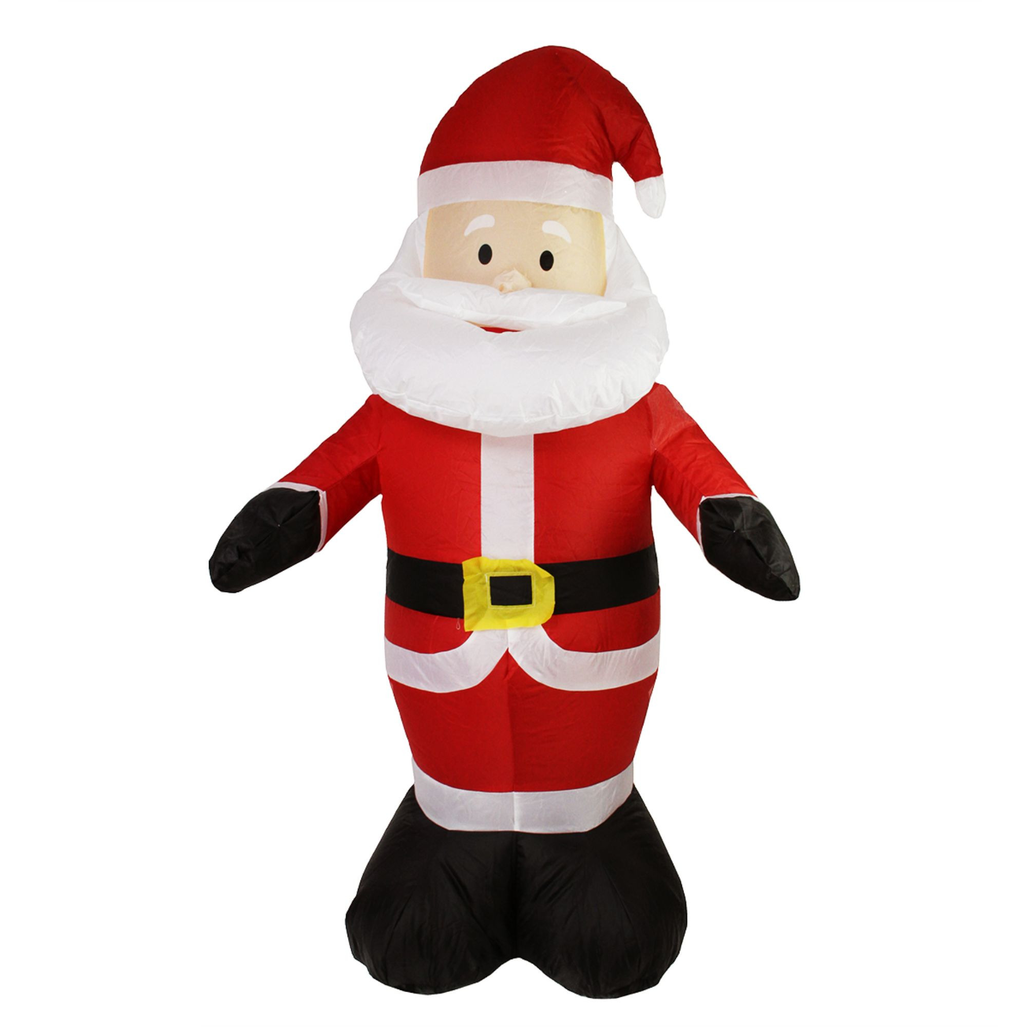 48" Red & White Inflatable Santa Claus LED Lighted Christmas Outdoor ...