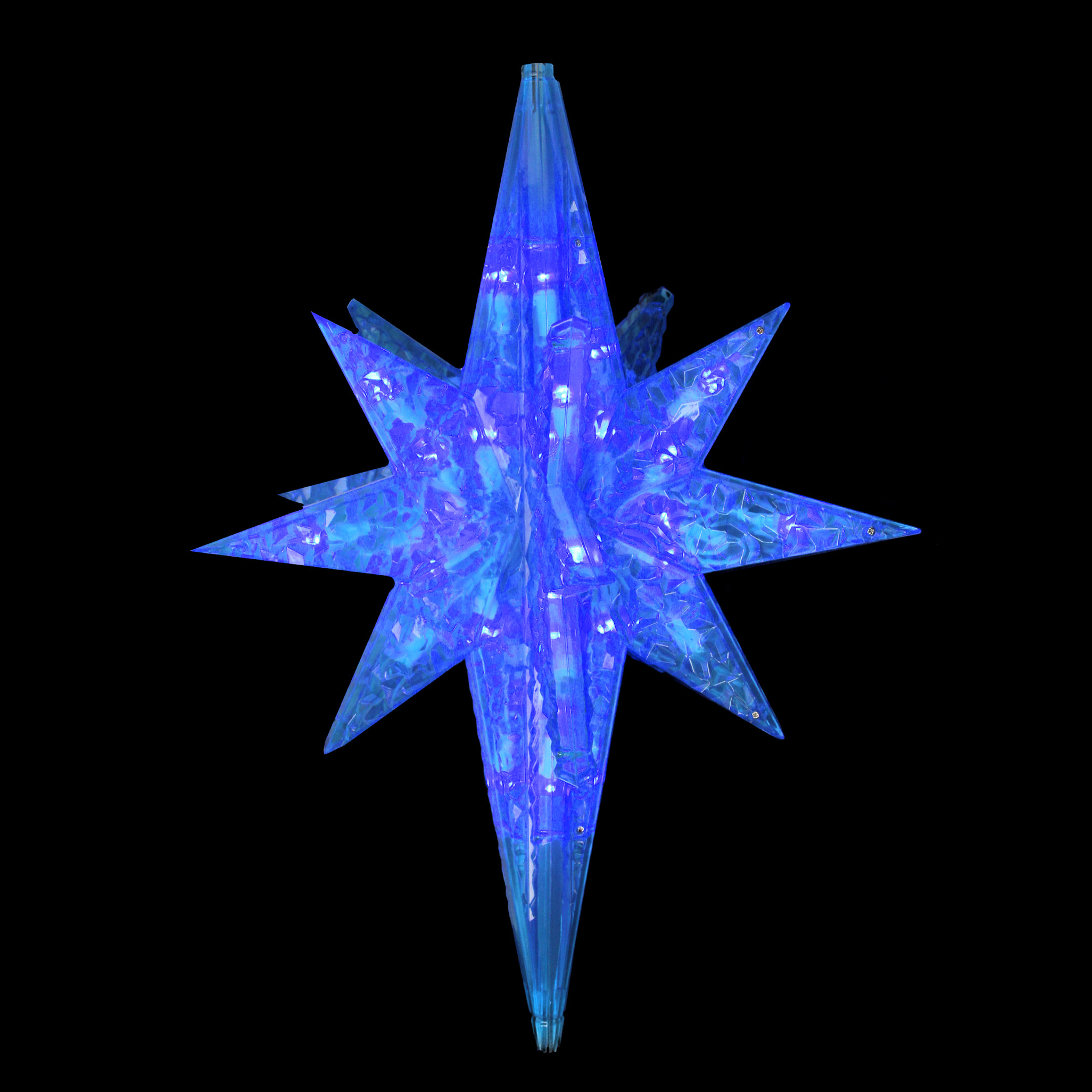 19" 3D LED Lighted Blue Twinkling Bethlehem Star Hanging Christmas ...