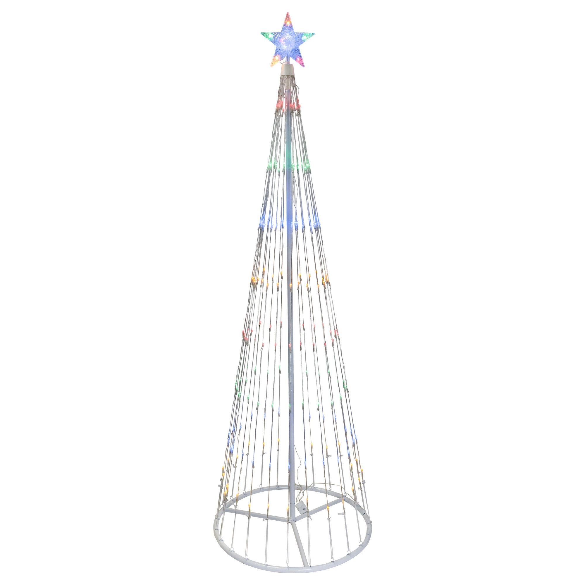 LED Lighted Show Cone Christmas Tree Outdoor Decoration - 6 ...
