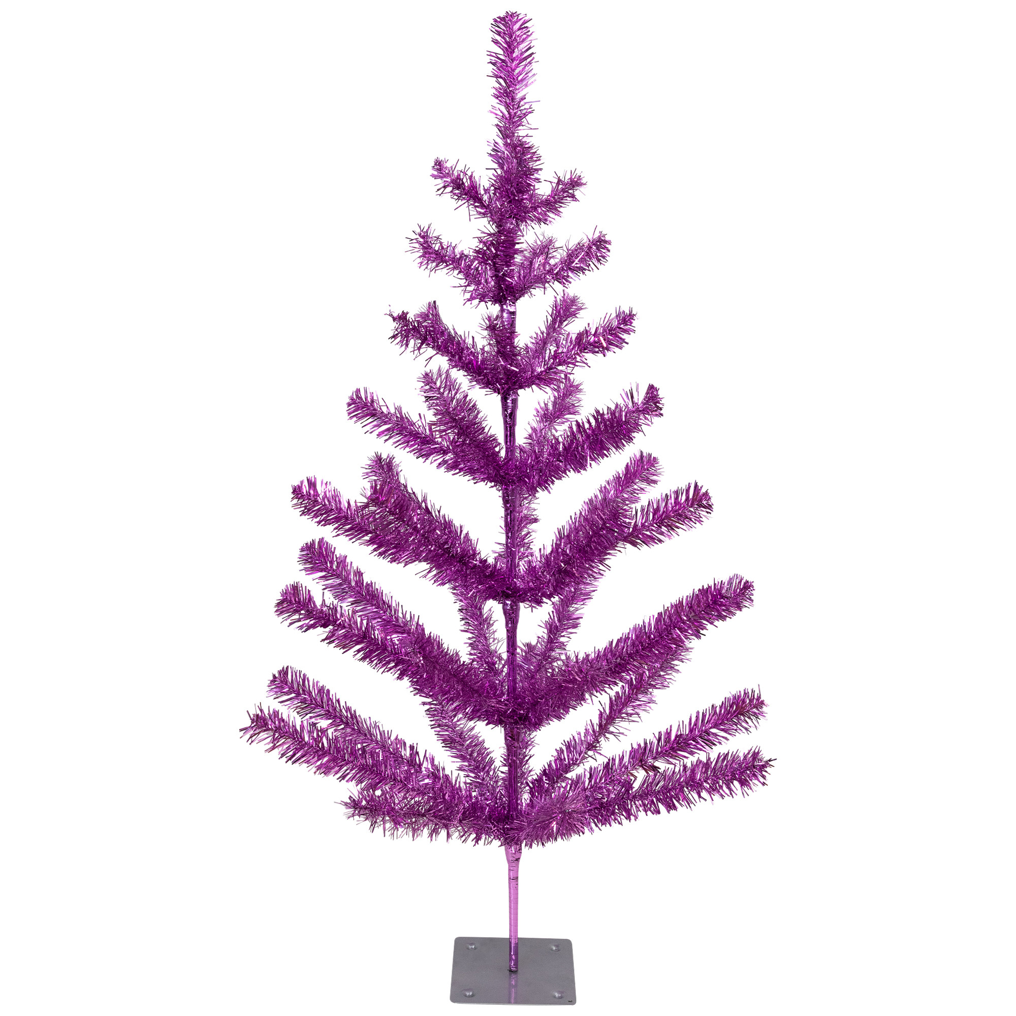 3' Medium Purple Tinsel Twig Artificial Christmas Tree - Unlit ...