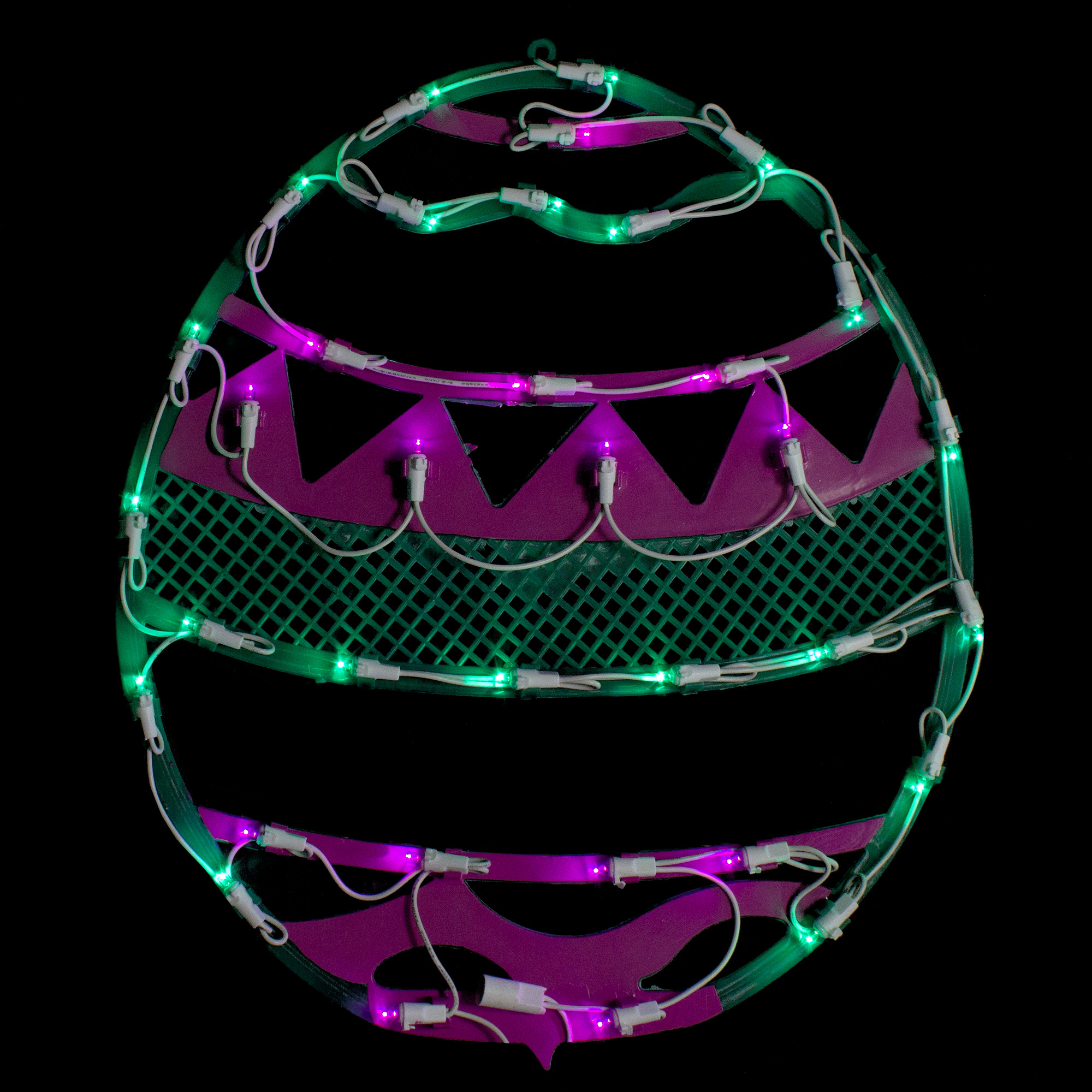 17" Pastel Colored Lighted Easter Egg Spring Window Silhouette Decor ...