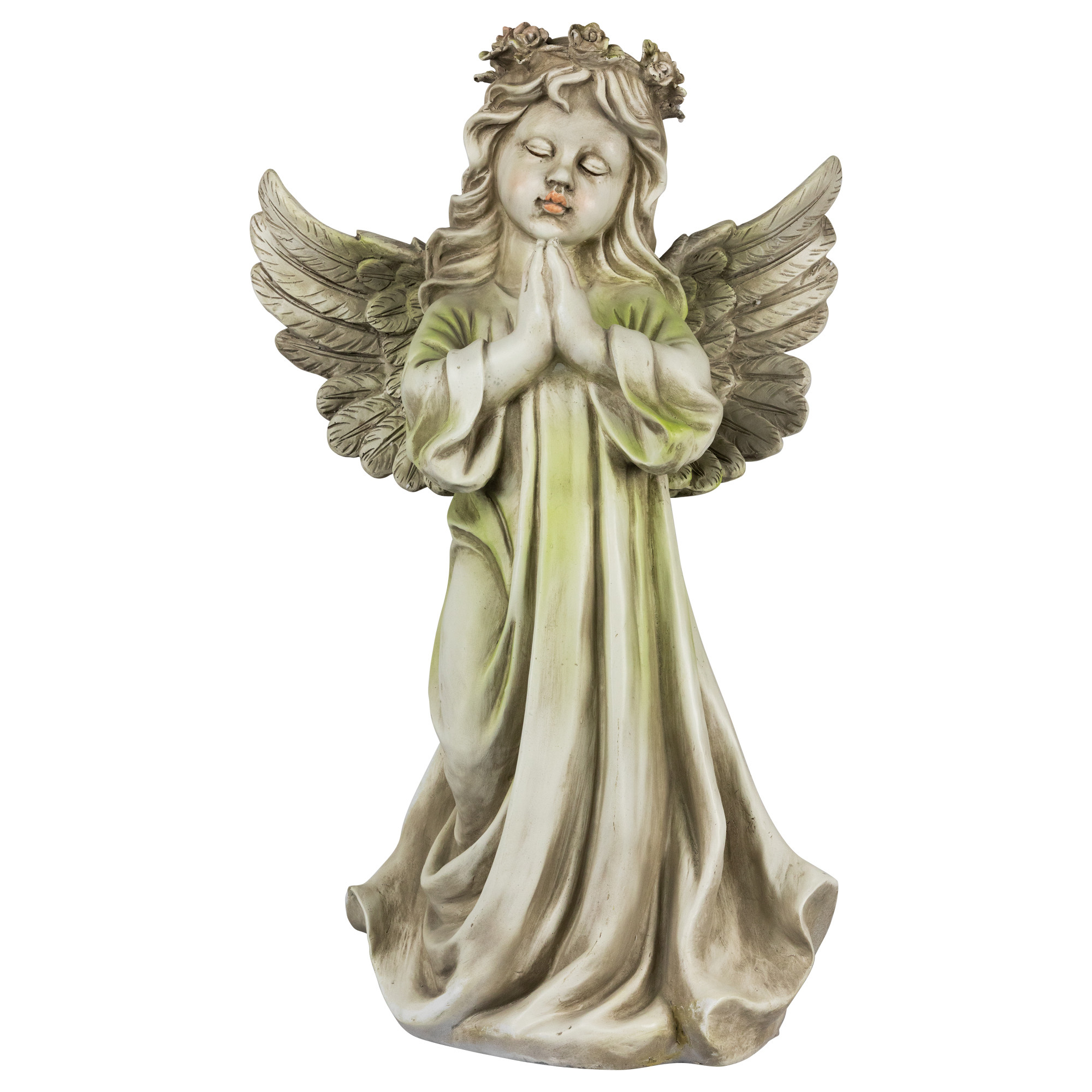 27" Angel Kneeling in Prayer Outdoor Patio Garden Statue | Christmas ...